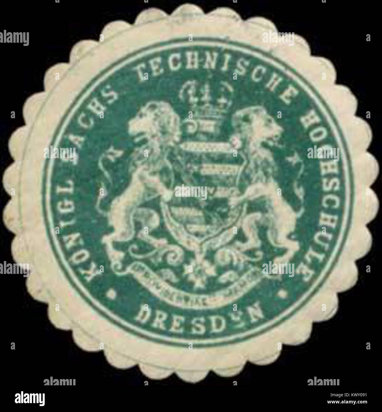 Official seal of the Royal Saxon Technical University of Dresden ...