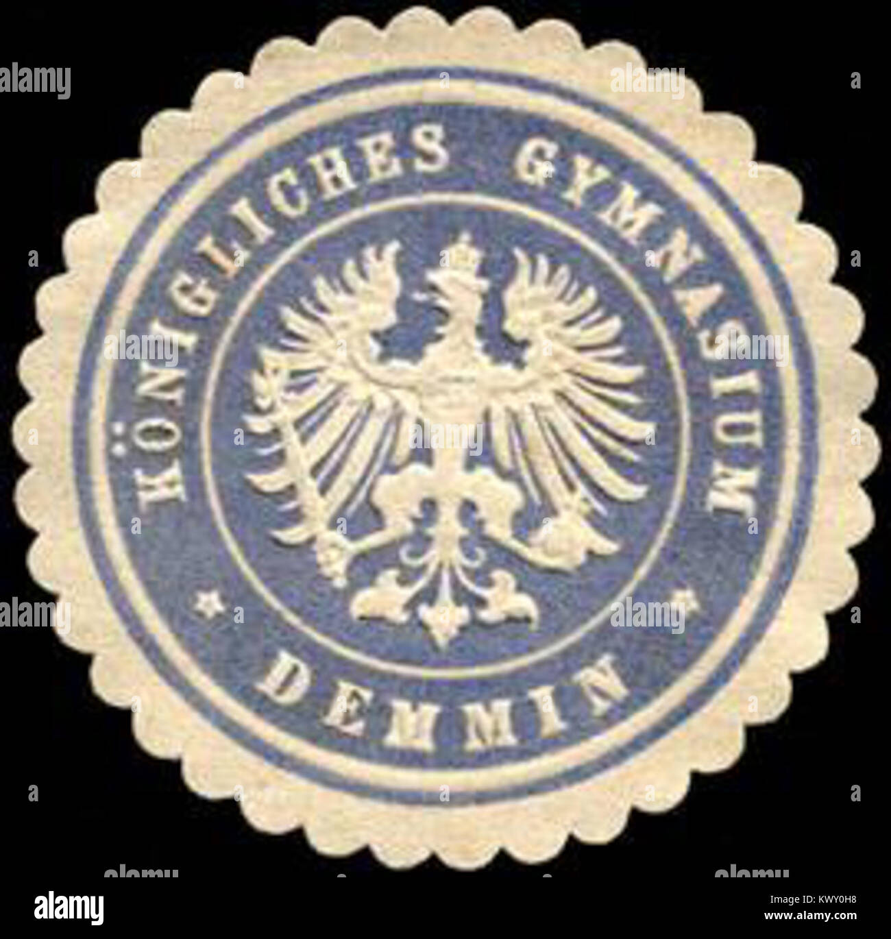 A historical seal from the Königliches Gymnasium (Royal Gymnasium) in ...