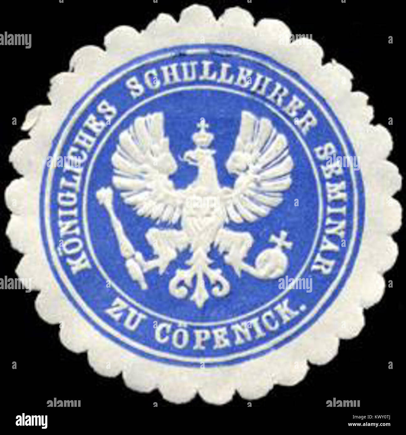The seal of the Königlich Schullehrer Seminar in Cöpenick reflects its ...