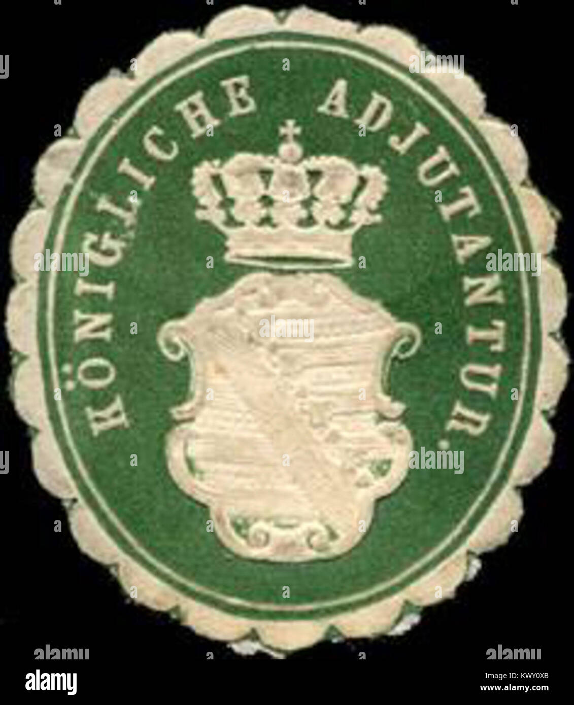 This seal mark belongs to the Royal Adjutancy, representing an official ...
