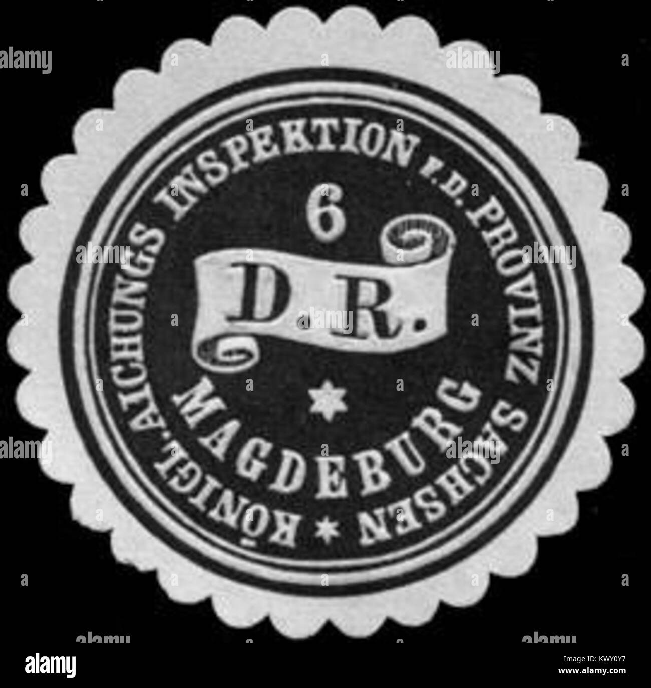 A stamp representing the Royal Inspection Office for the Province of ...