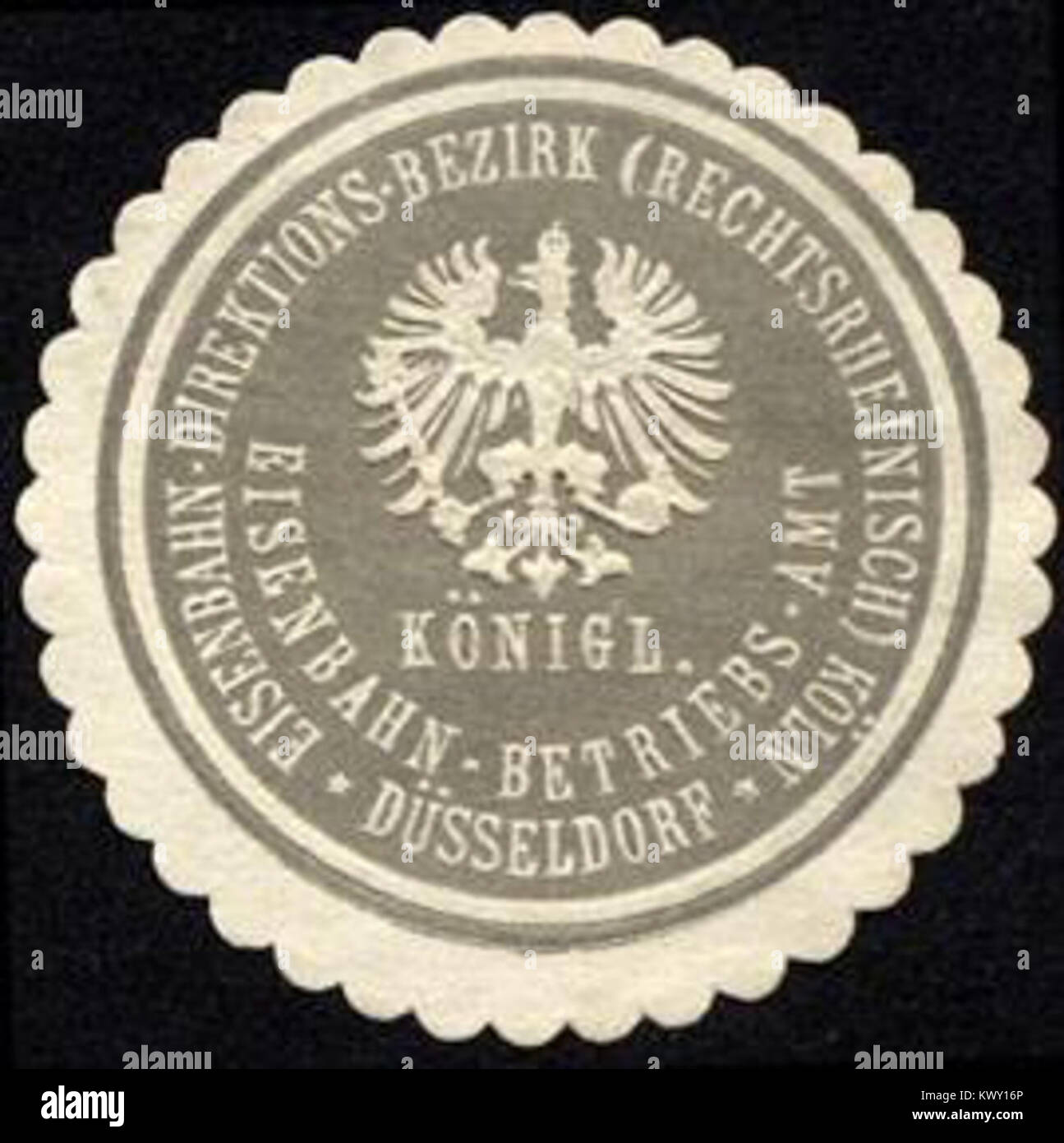This seal was used by the Royal Railway’s operational office in ...