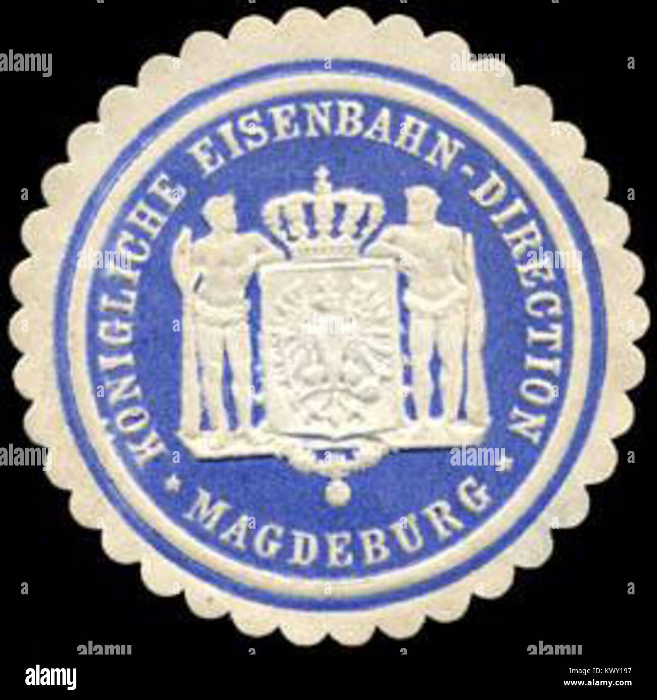 This seal represents the Royal Railway Directorate of Magdeburg ...