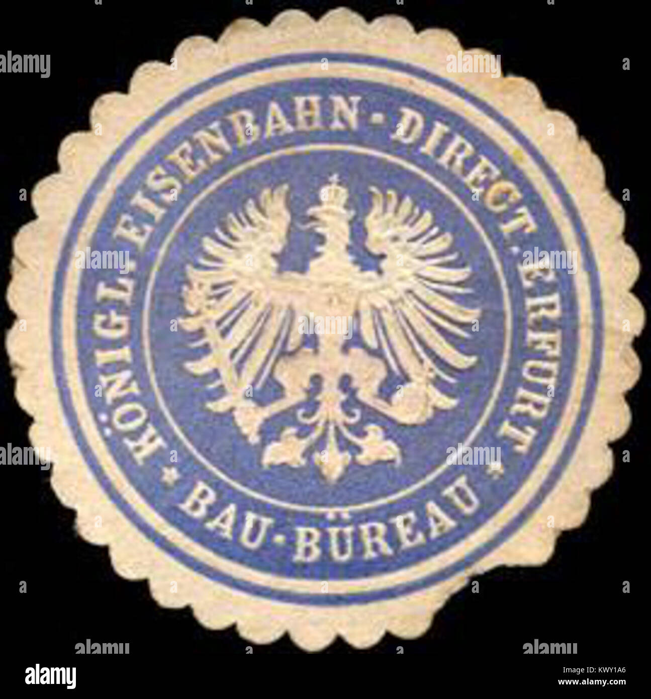 This image shows a seal mark of the Royal Railway, with a focus on the ...