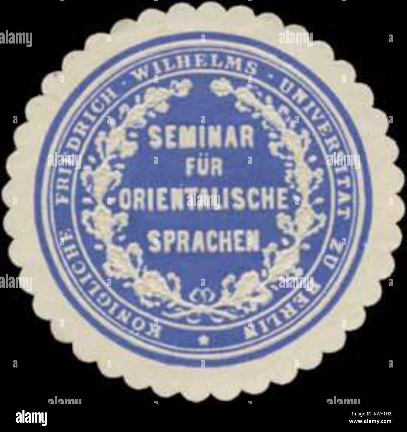 This seal stamp was used by the Royal Friedrich-Wilhelms University in ...