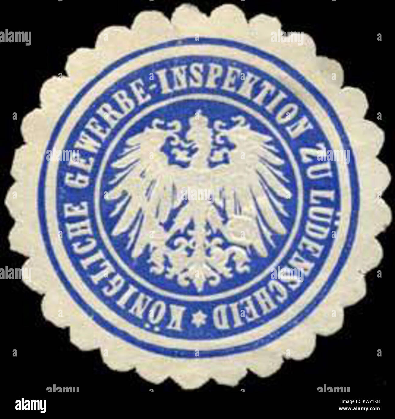 The adhesive paper seal W0260170 of the Royal Trade Inspection in ...