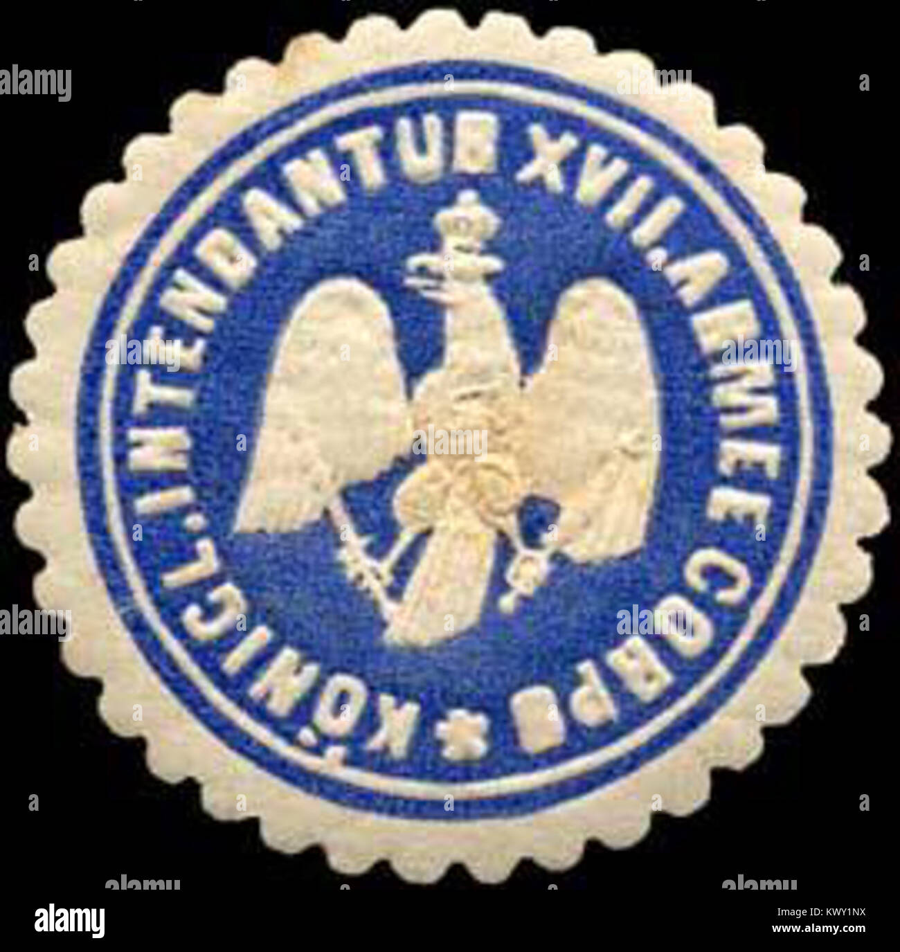 A seal from the Royal Intendance of the 17th Army Corps in the German ...