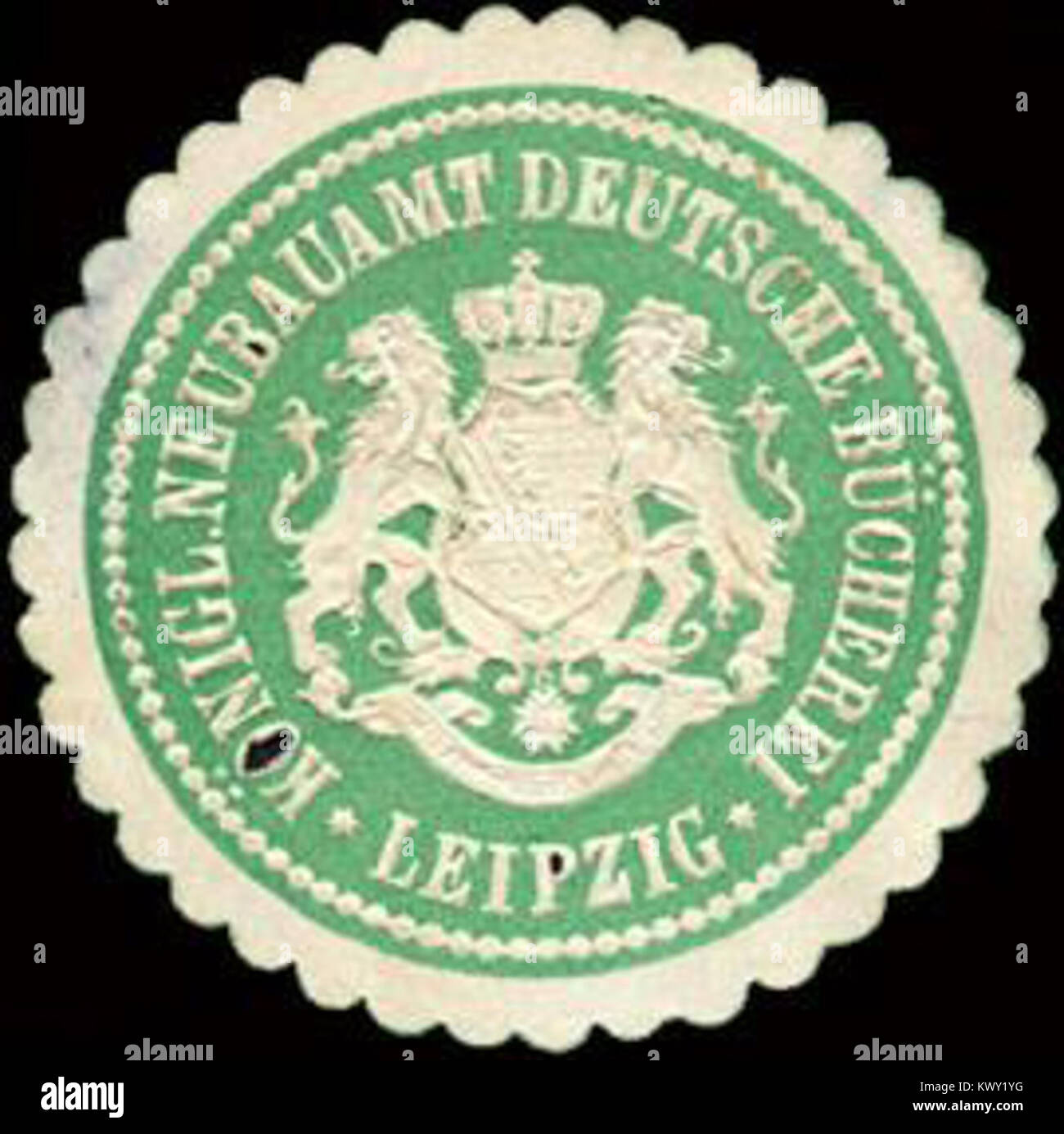 A seal from the Royal Construction Office of the German Library in ...