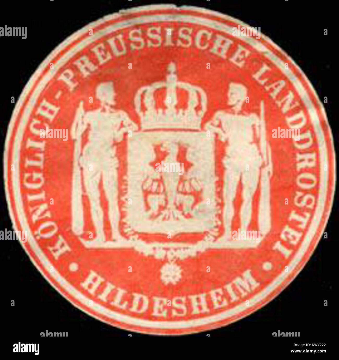 This seal represents the Royal Prussian Land Survey Directorate from ...