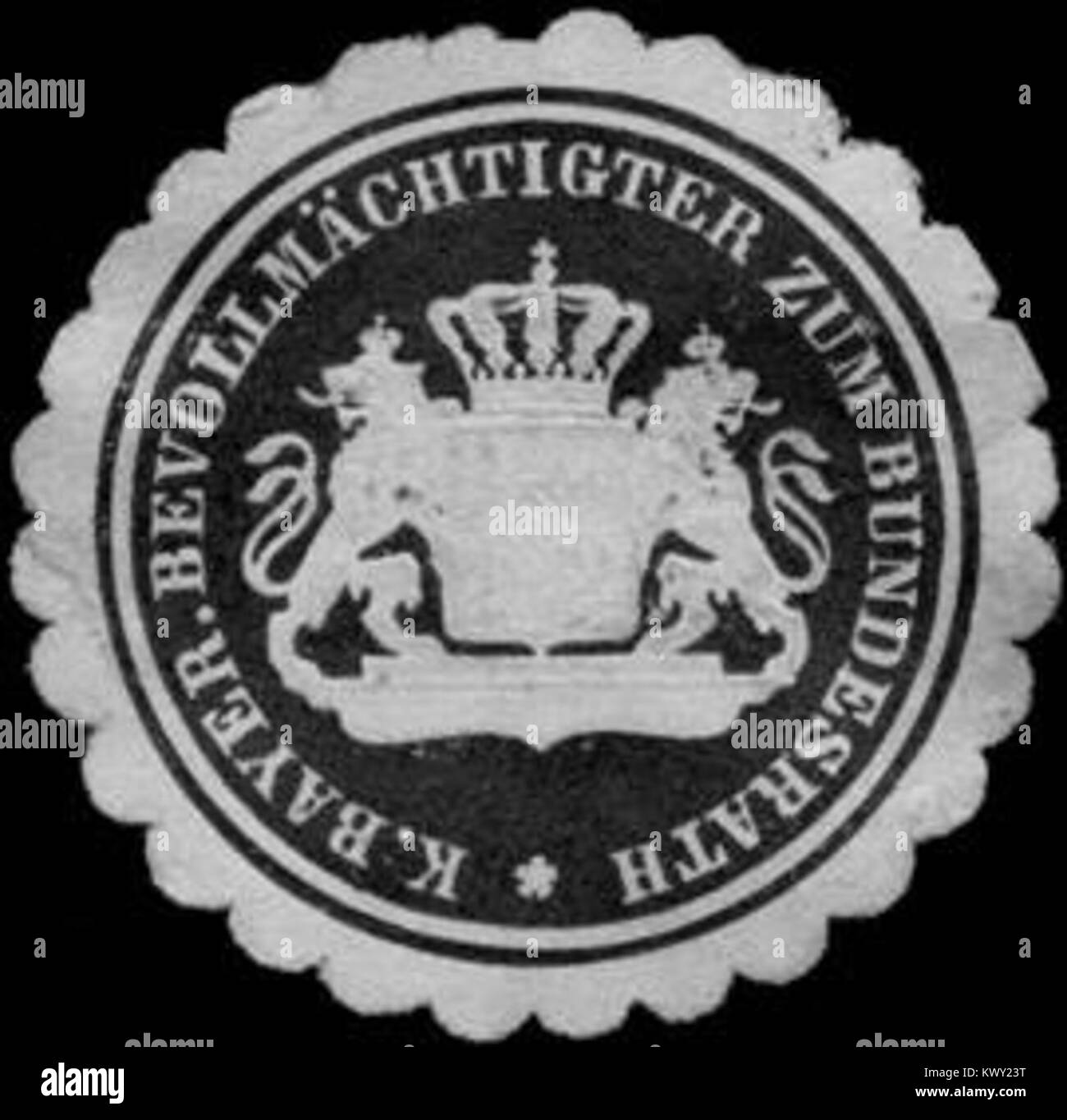 This seal mark represents the official emblem of the Bavarian ...