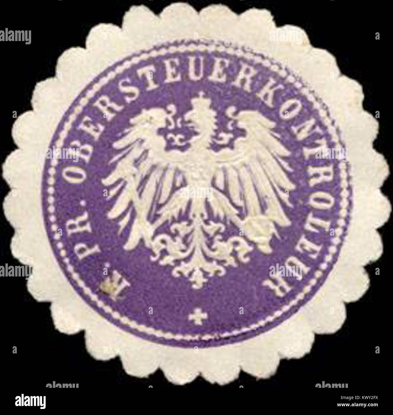 The seal of the Royal Prussian Obersteuerkontrolleur represents the ...