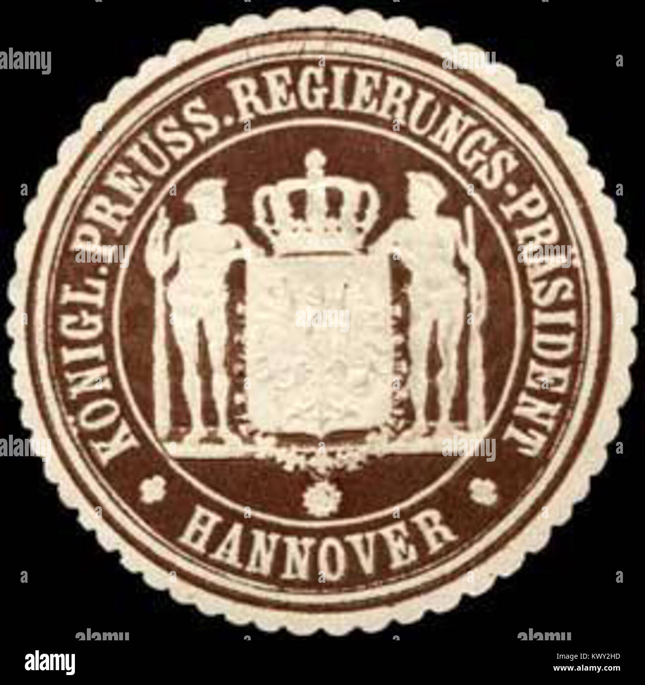 This image shows the seal mark of the Royal Prussian Government ...