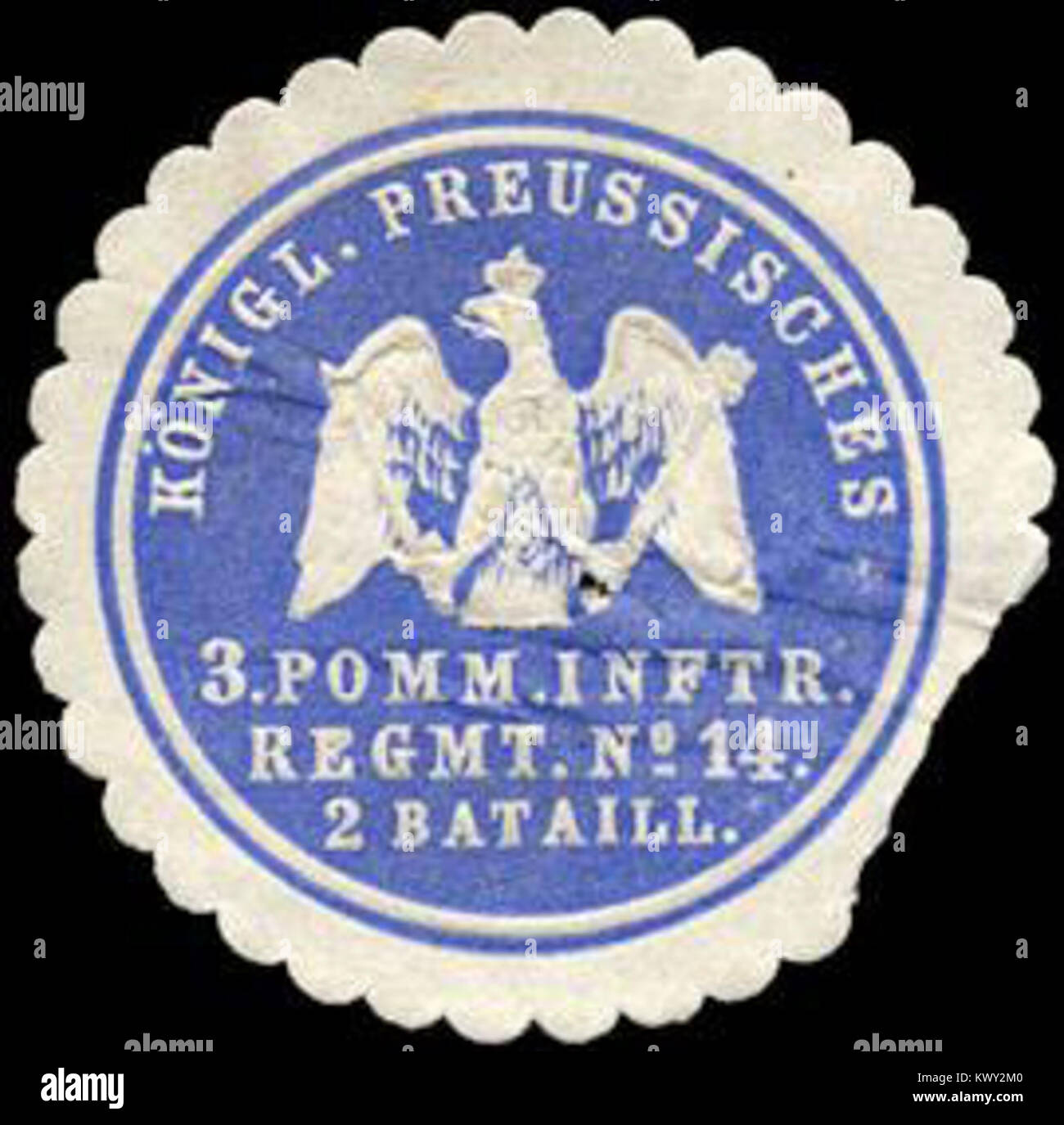 This seal represents the Royal Prussian 3rd Pomeranian Infantry ...