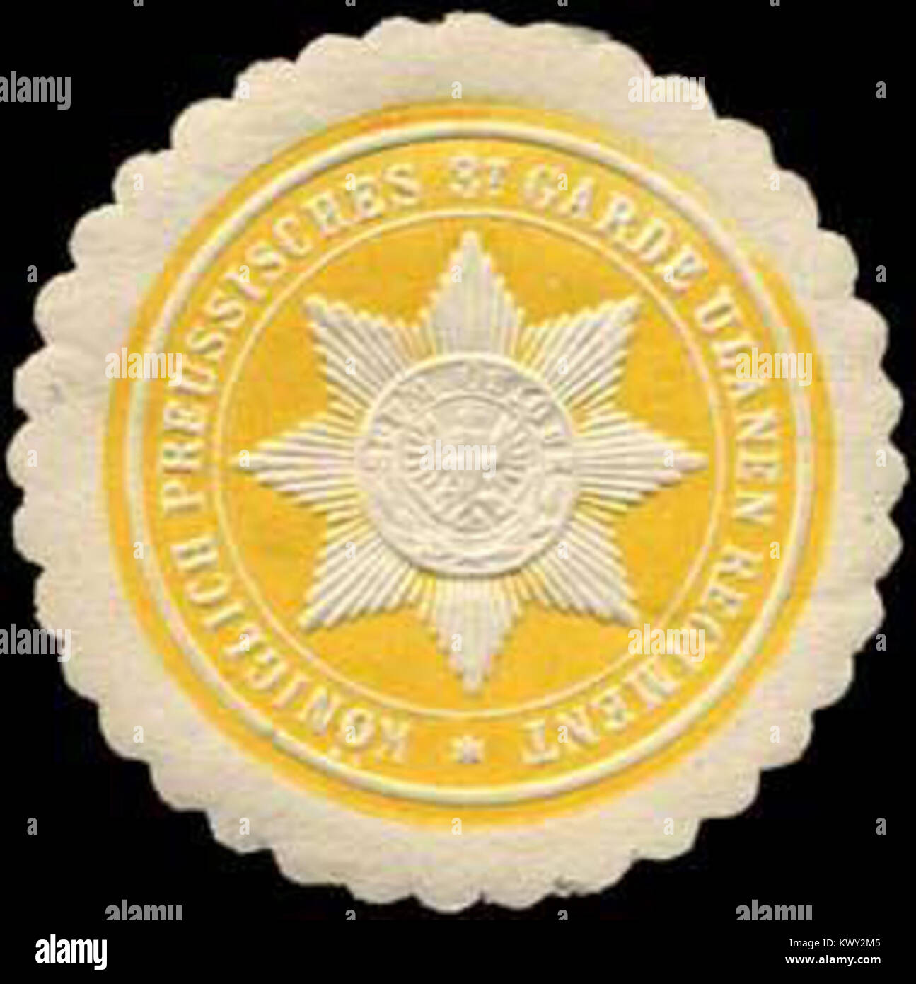 Seal of the Royal Prussian 3rd Guard Uhlan Regiment, used for military ...