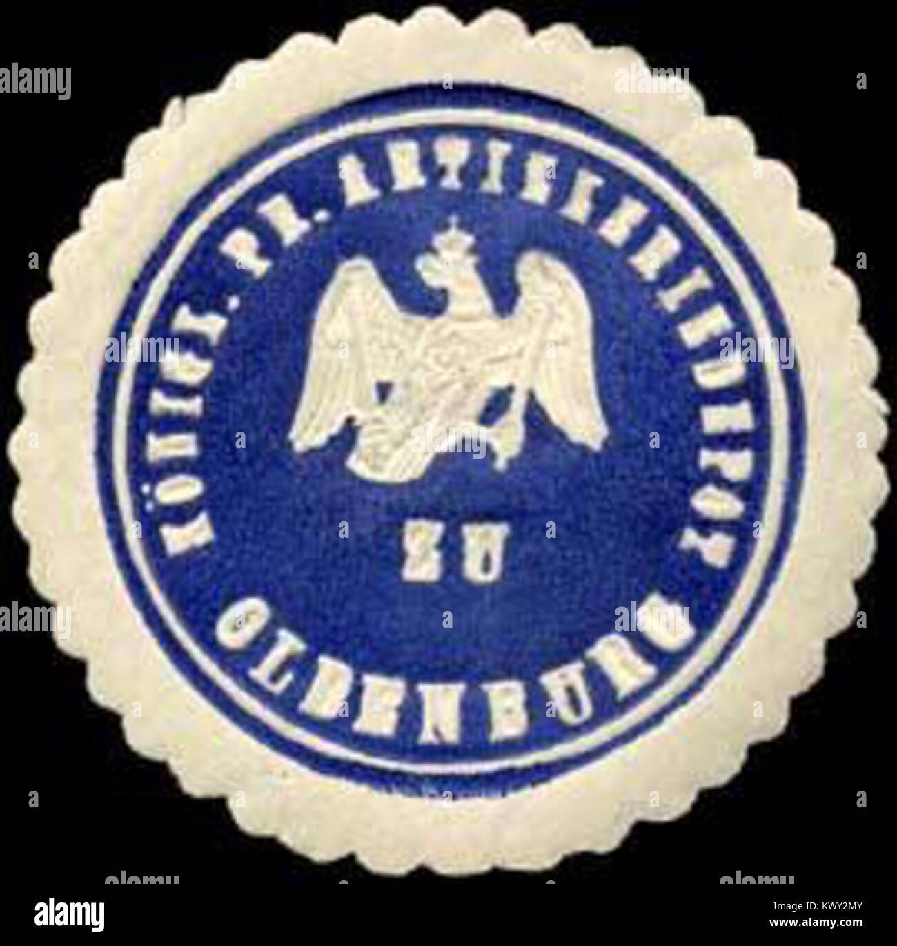 This seal represents the Royal Prussian Artillery Depot in Oldenburg ...