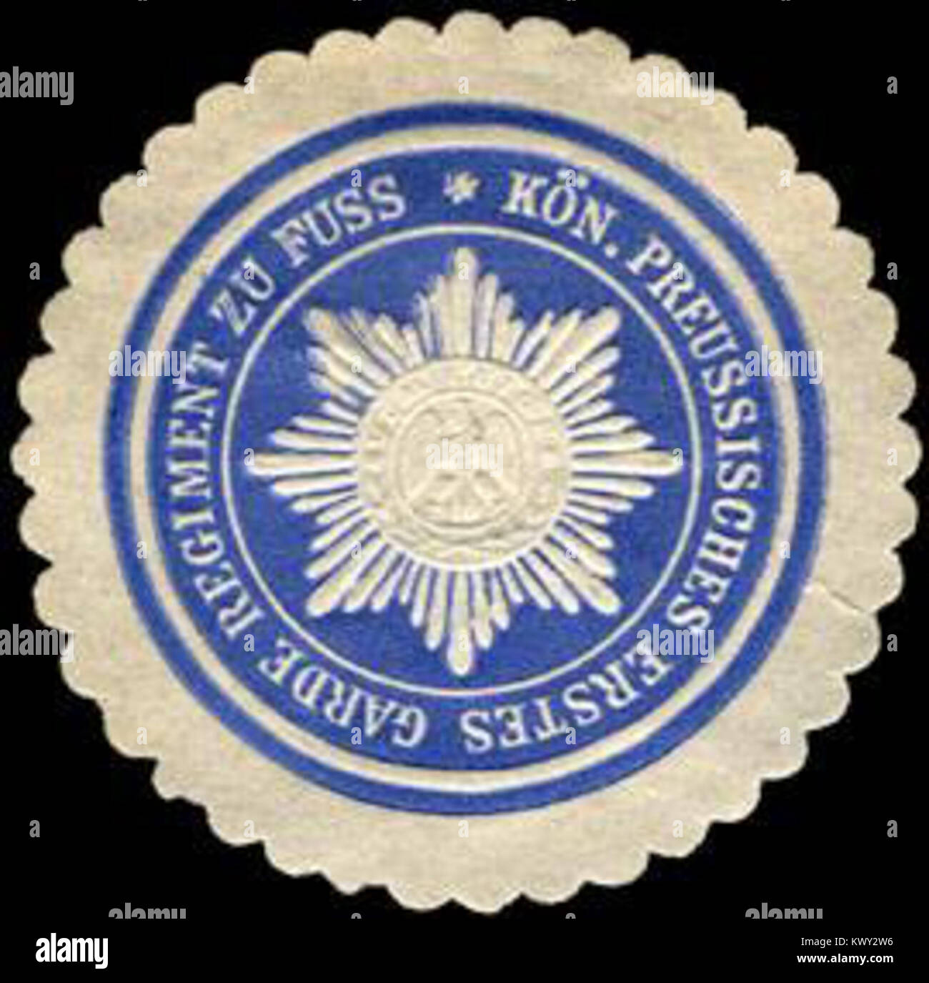 This seal depicts the insignia of the Königliches Preussisches Erstes ...