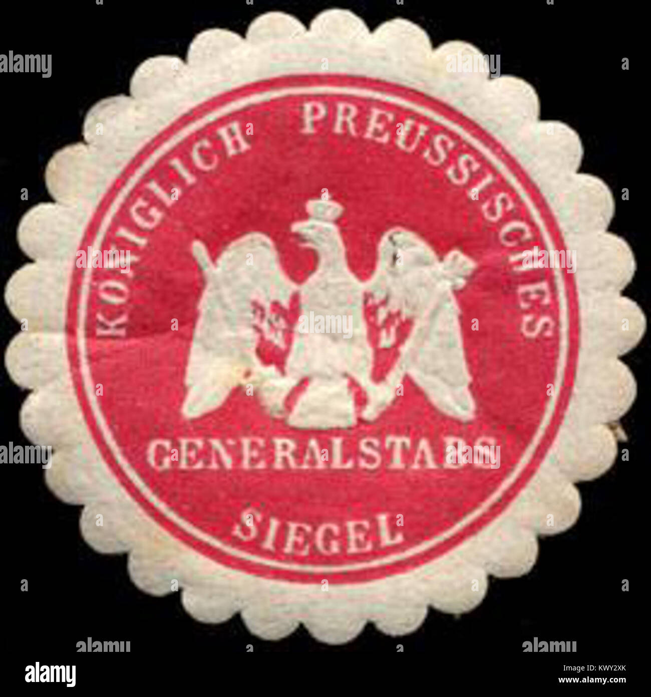 Seal of the Royal Prussian General Staff, used for official military ...