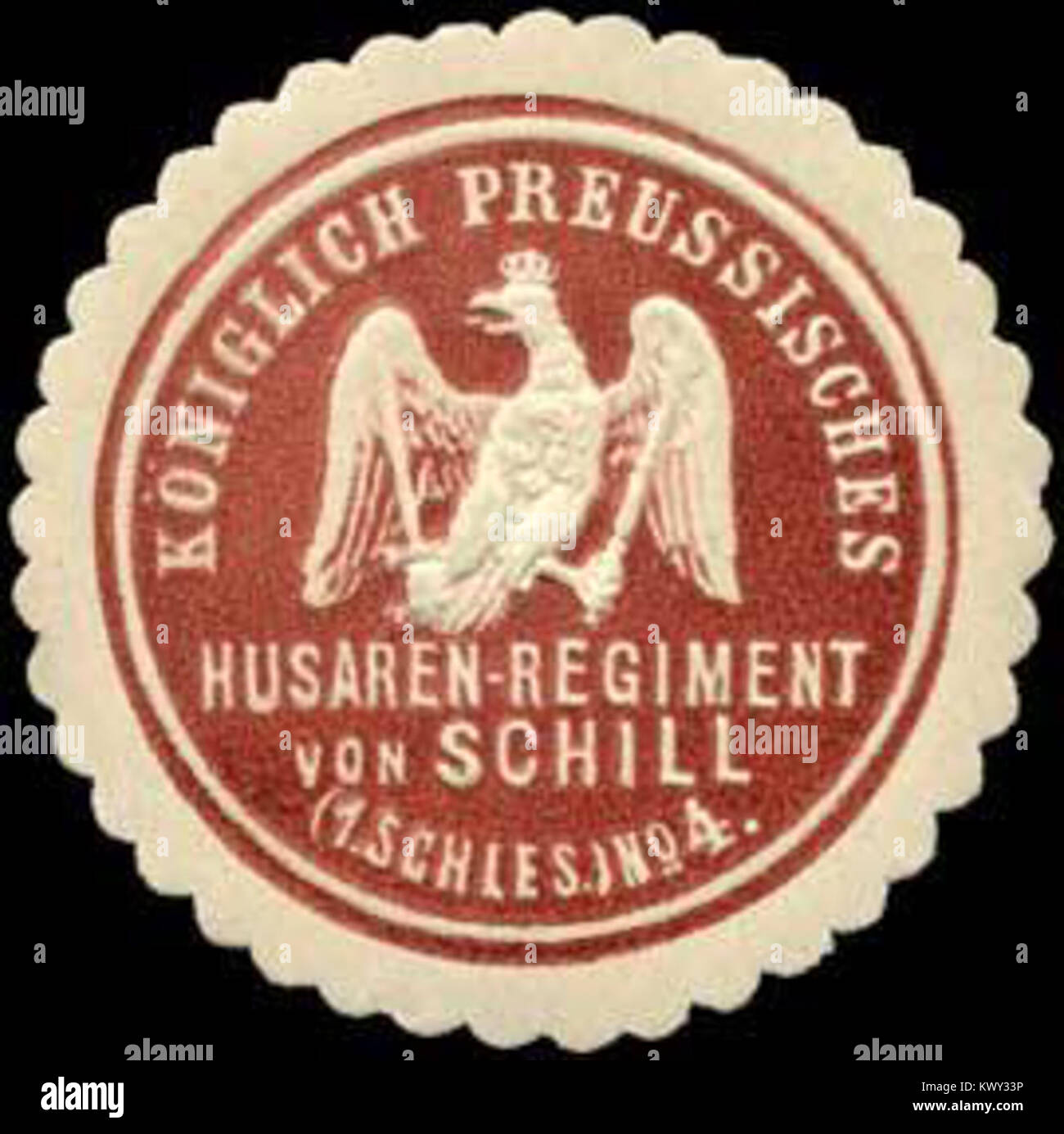 This title refers to the official seal of the Royal Prussian Hussar ...