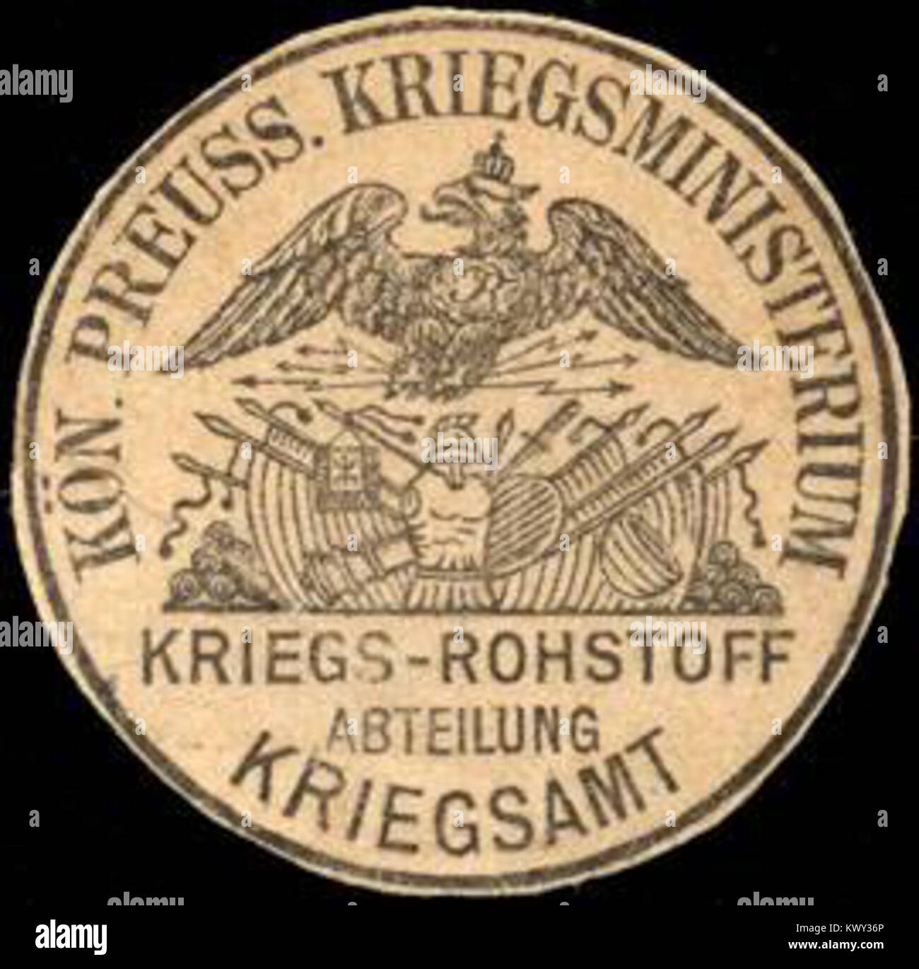 This historical seal from the Kingdom of Prussia represents the ...