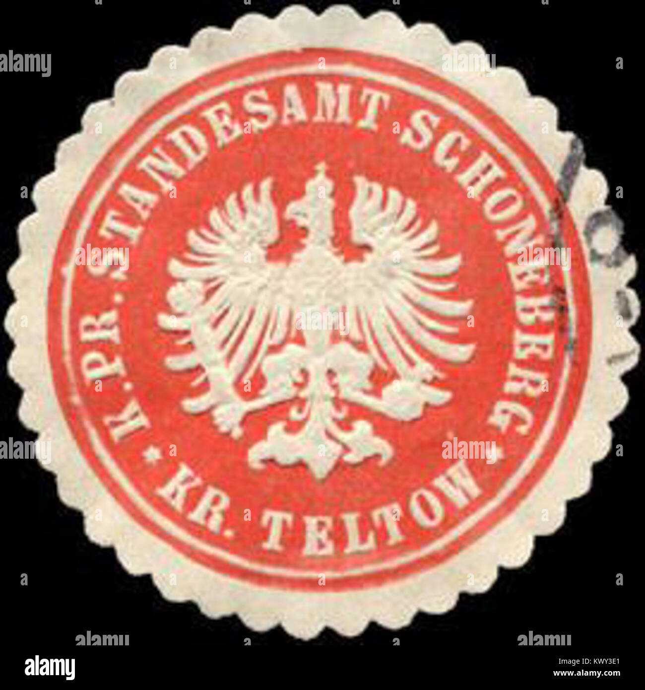 This image shows the seal of the Royal Prussian Civil Registry of ...