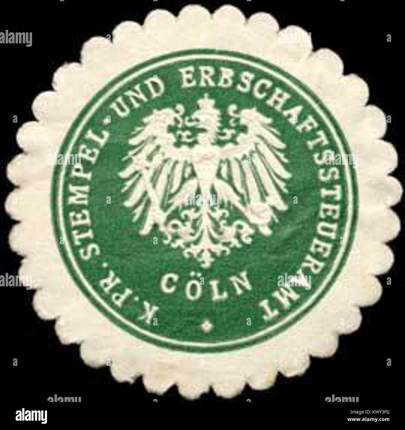 This historical seal was used by the Royal Prussian Stamp and ...