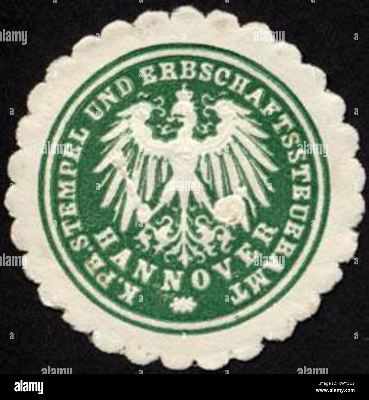 This sealing-mark was issued by the Royal Prussian Stamp and ...