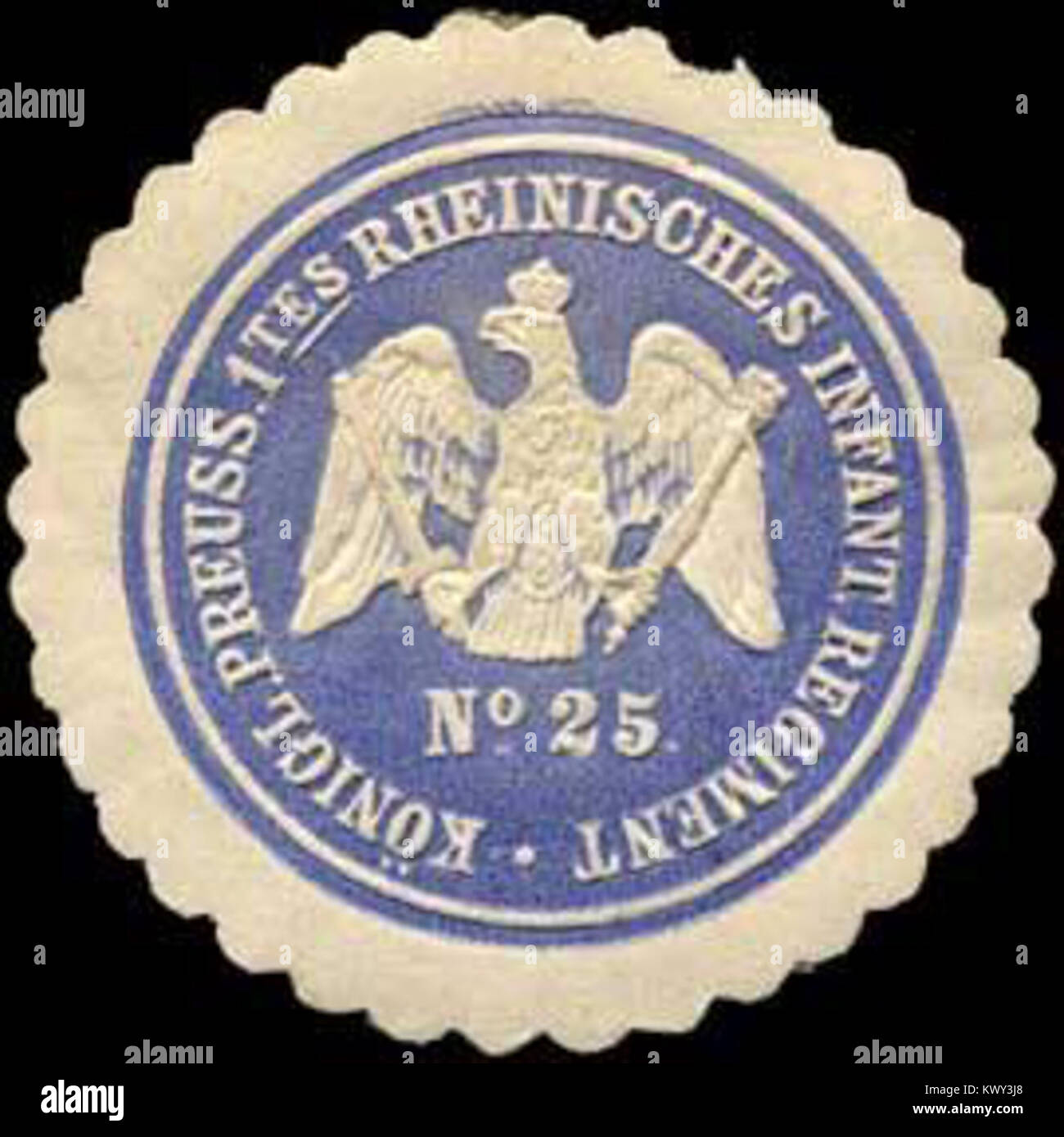 Siegelmarke Königlich Preussische 1tes Rheinisches Infanterie Regiment ...