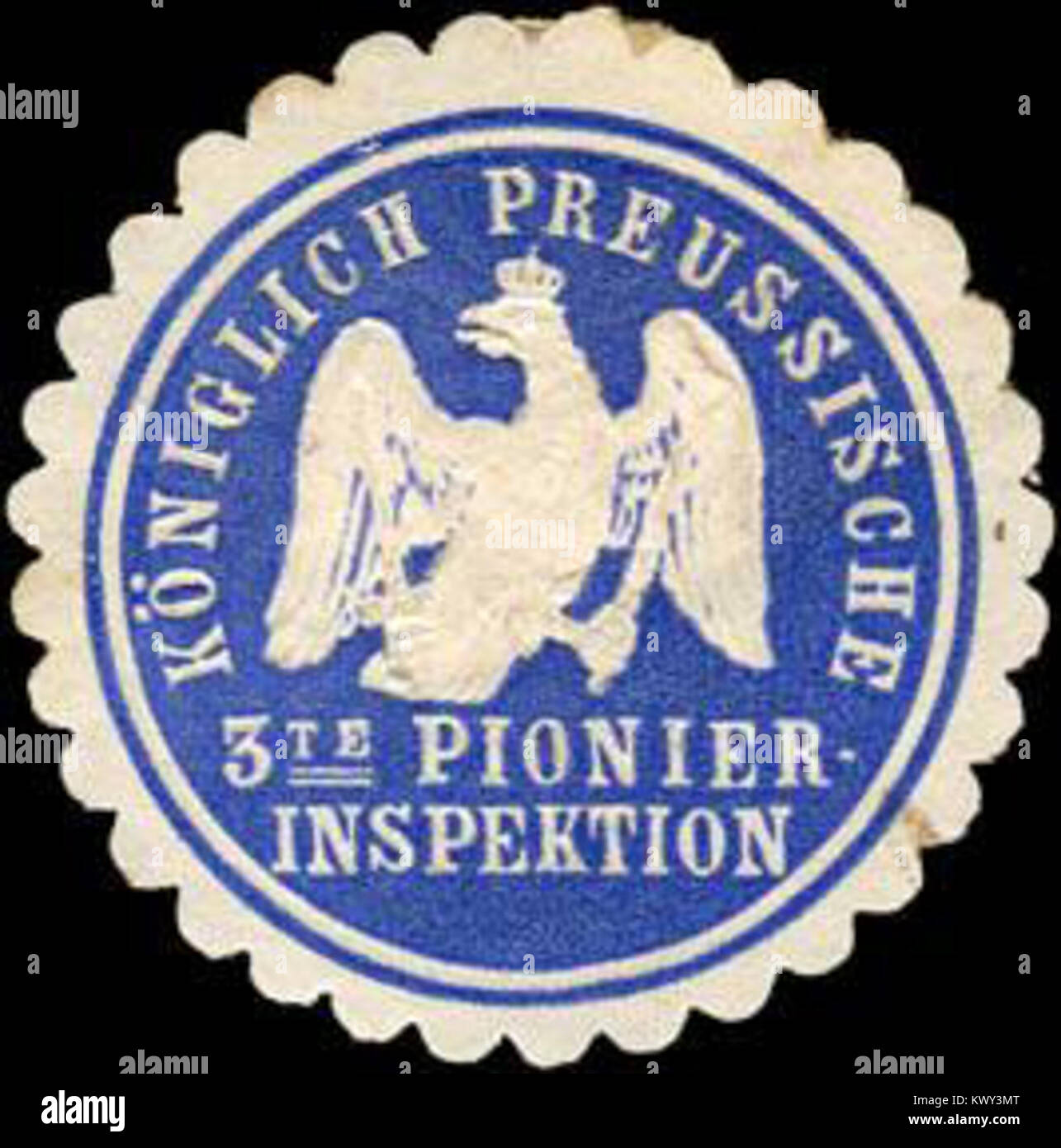 The image represents the official seal of the Prussian 3rd Pioneer ...