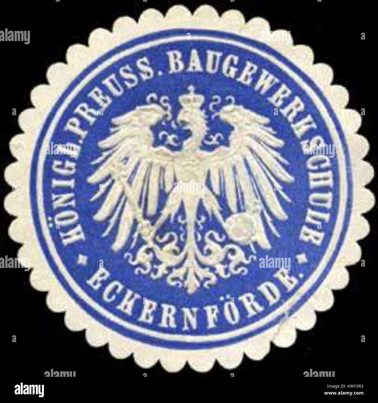 The Siegelmarke of the Königlich Preußische Baugewerkschule (Royal ...