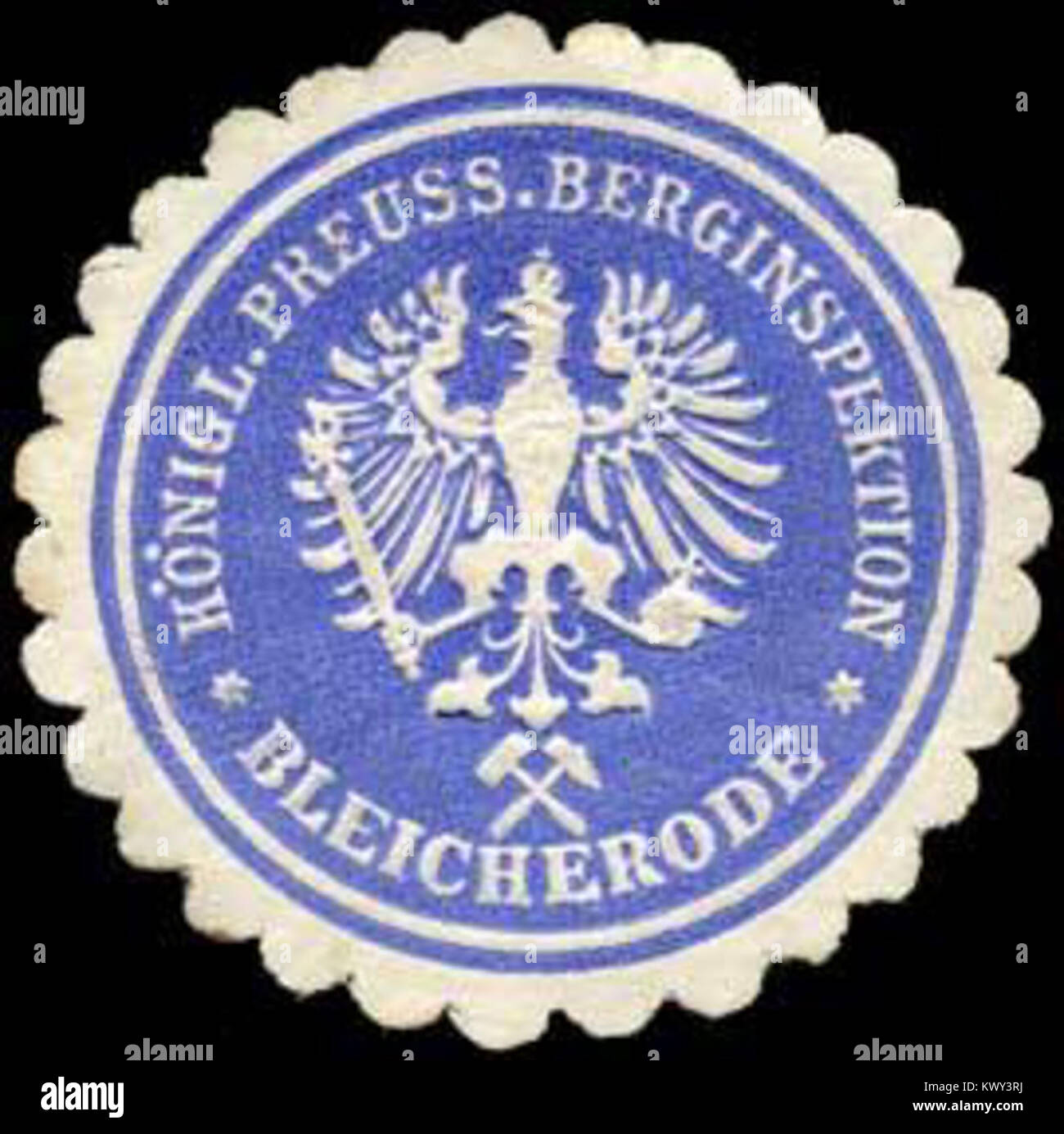 The image features a seal mark from the Royal Prussian Mining ...