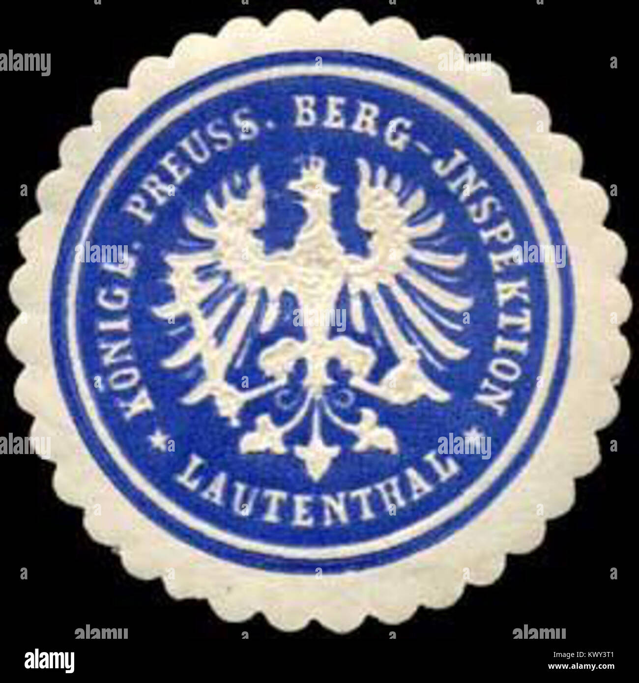 This is a historical seal mark from the Royal Prussian Mining ...