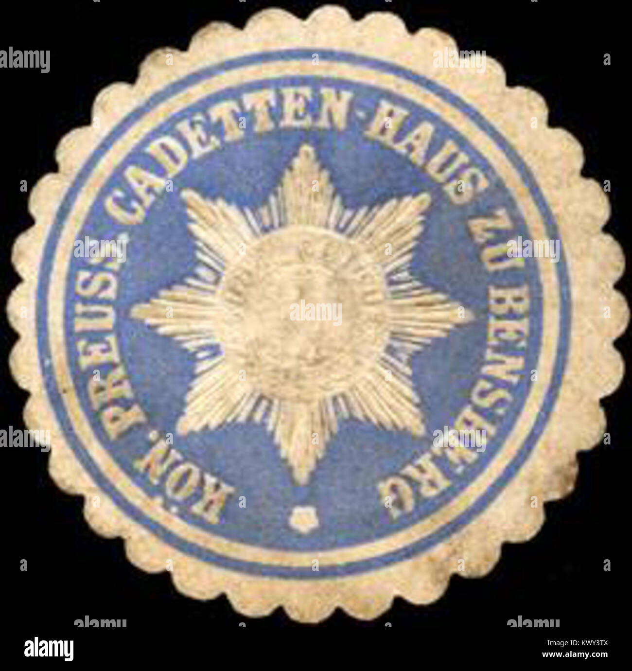 The seal represents the Königlich Preußische Cadetten (Royal Prussian ...