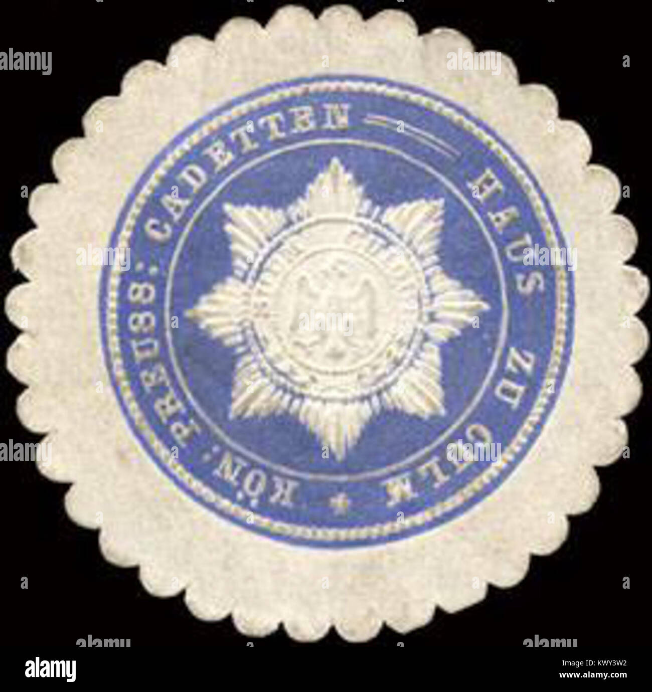 This seal represents the Royal Prussian Cadet House in Culm, a military ...
