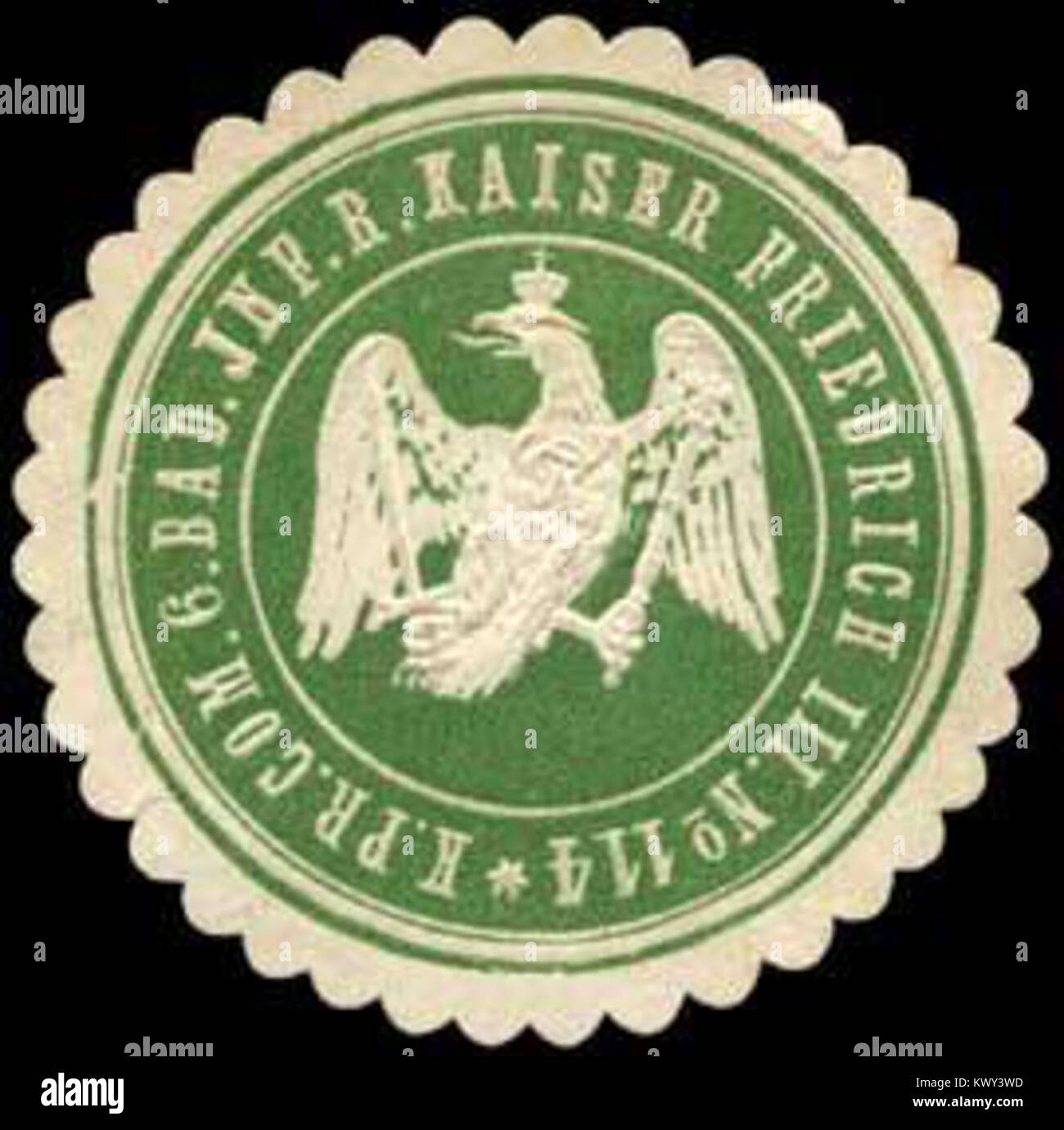The seal represents the Royal Prussian Commando of the 6th Baden ...