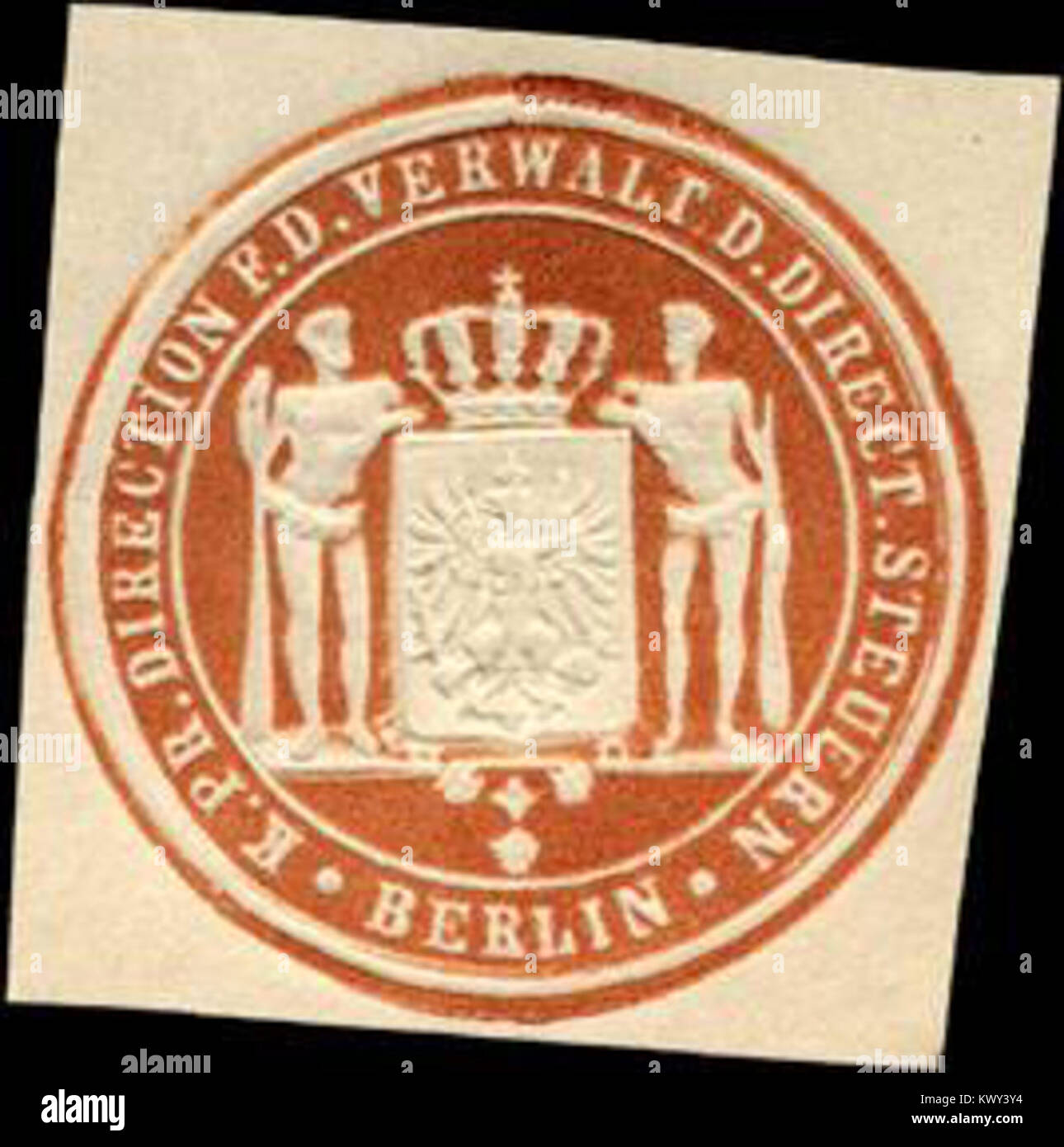 The image presents a sealing stamp labeled “Königlich Preussische ...