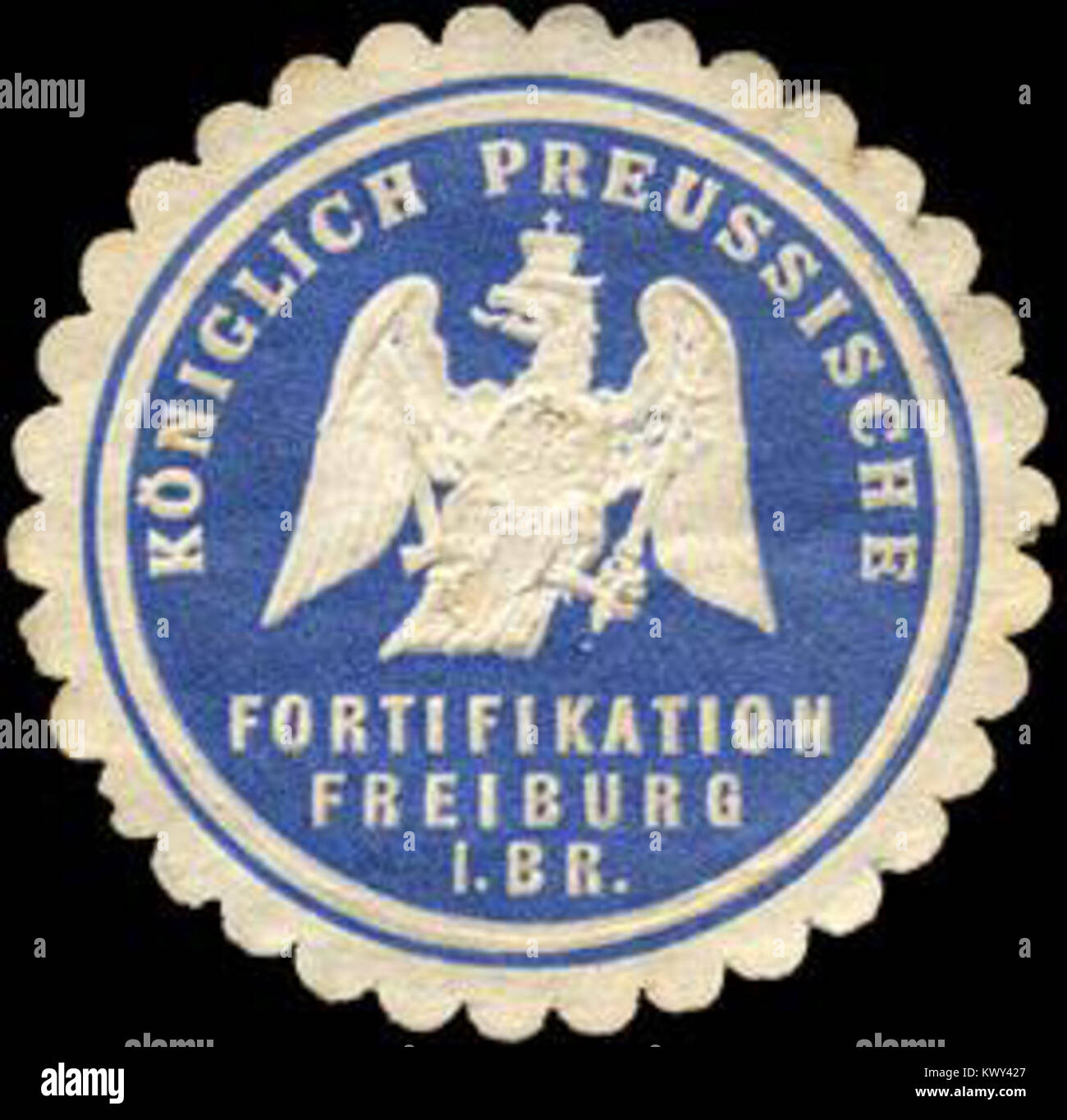 The image shows a sealing stamp labeled “Königlich Preussische ...