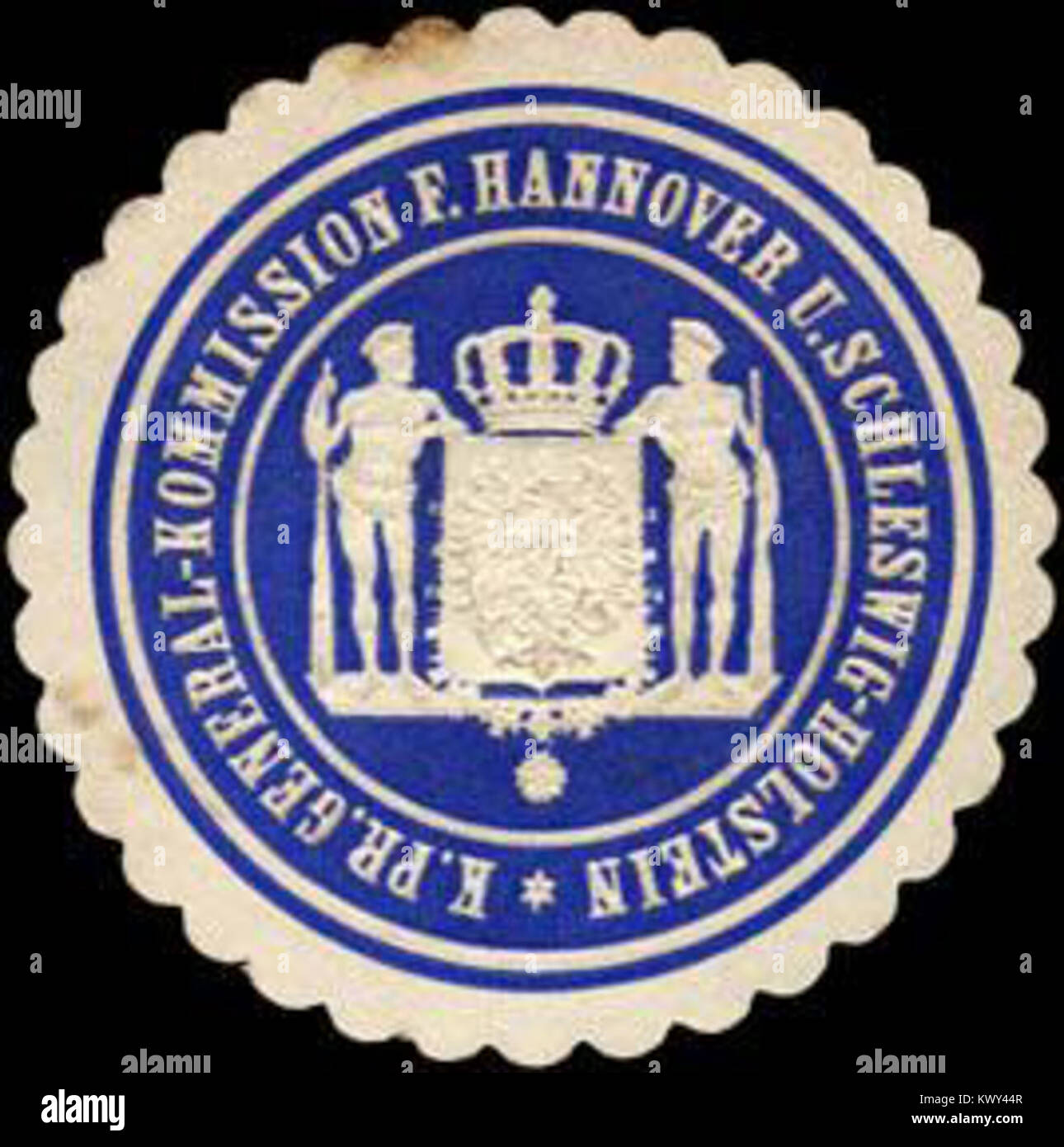 Seal of the Royal Prussian General Commission for Hanover and Schleswig ...