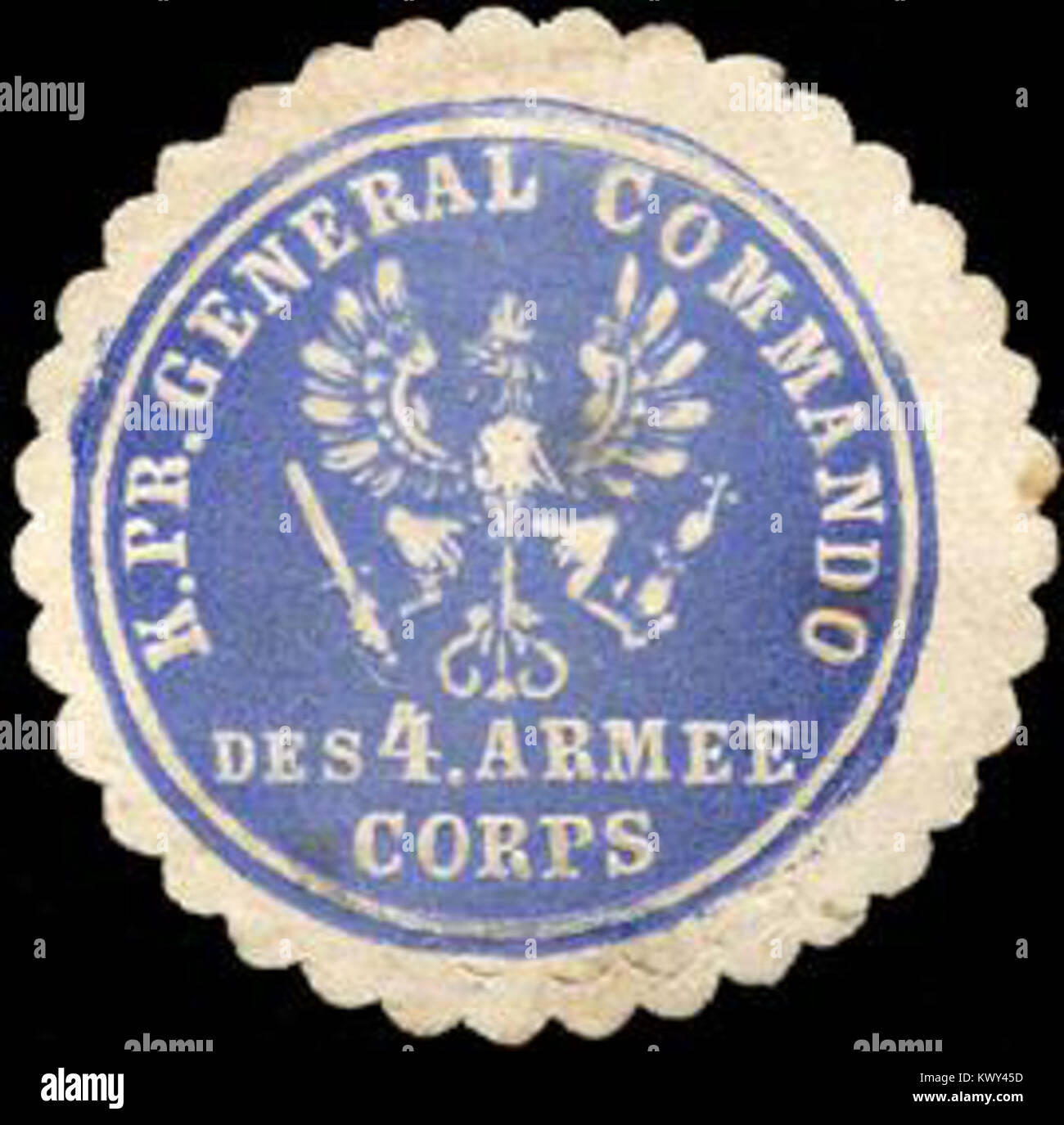 The image shows a sealing stamp inscribed “Königlich Preussische ...