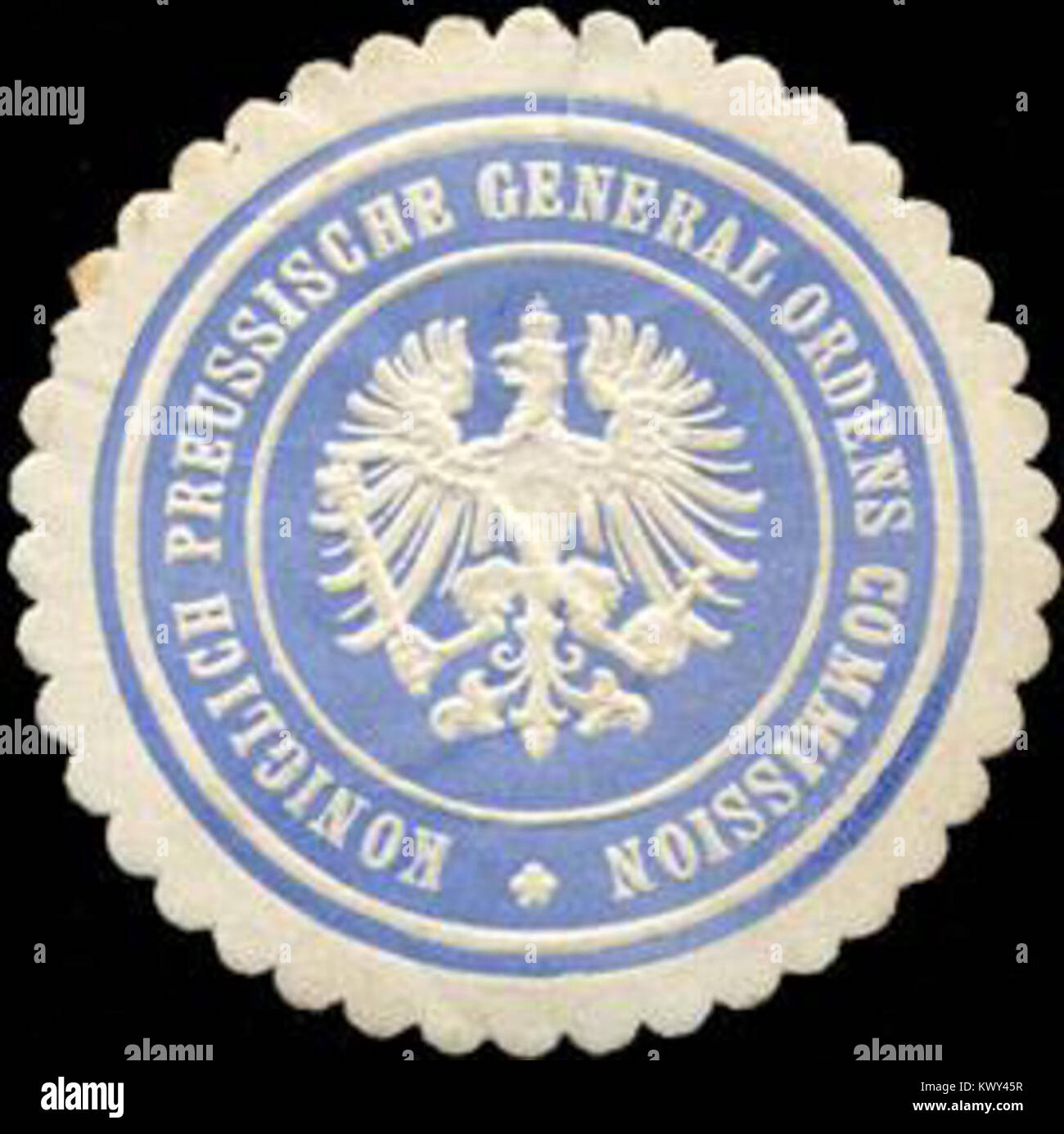 This seal represents the Royal Prussian General Orders Commission ...