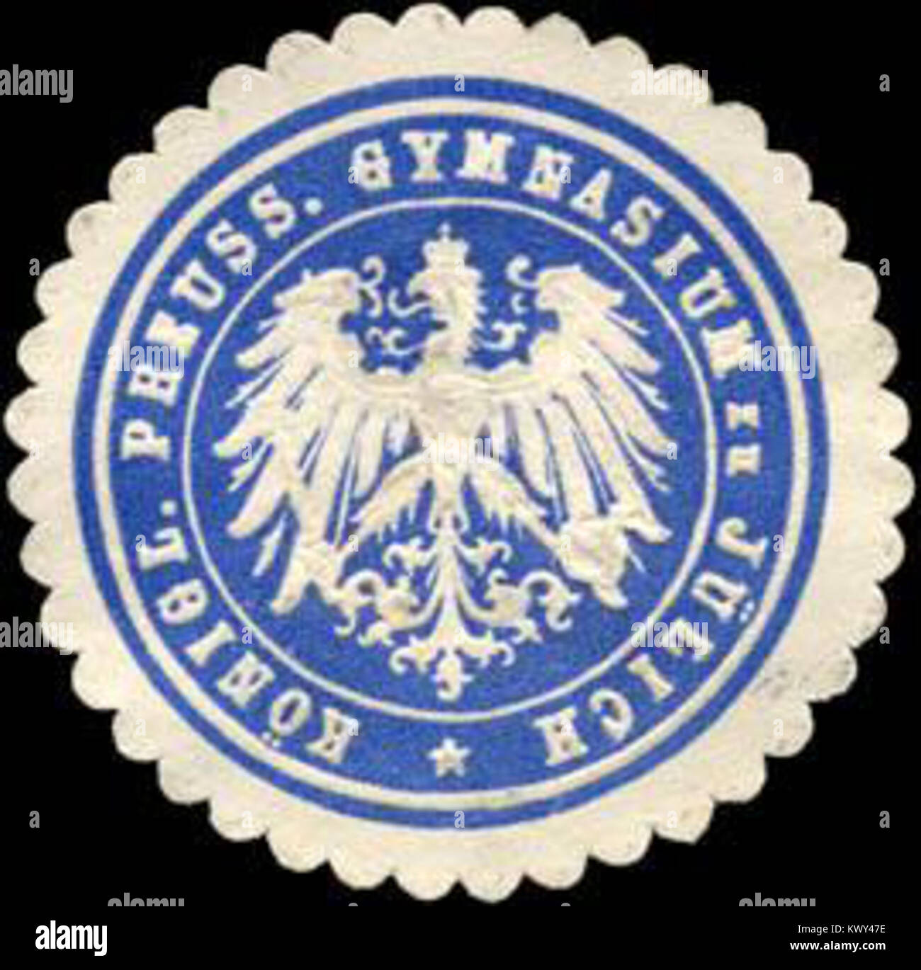 This is a historical seal from the Royal Prussian Gymnasium in Jülich ...