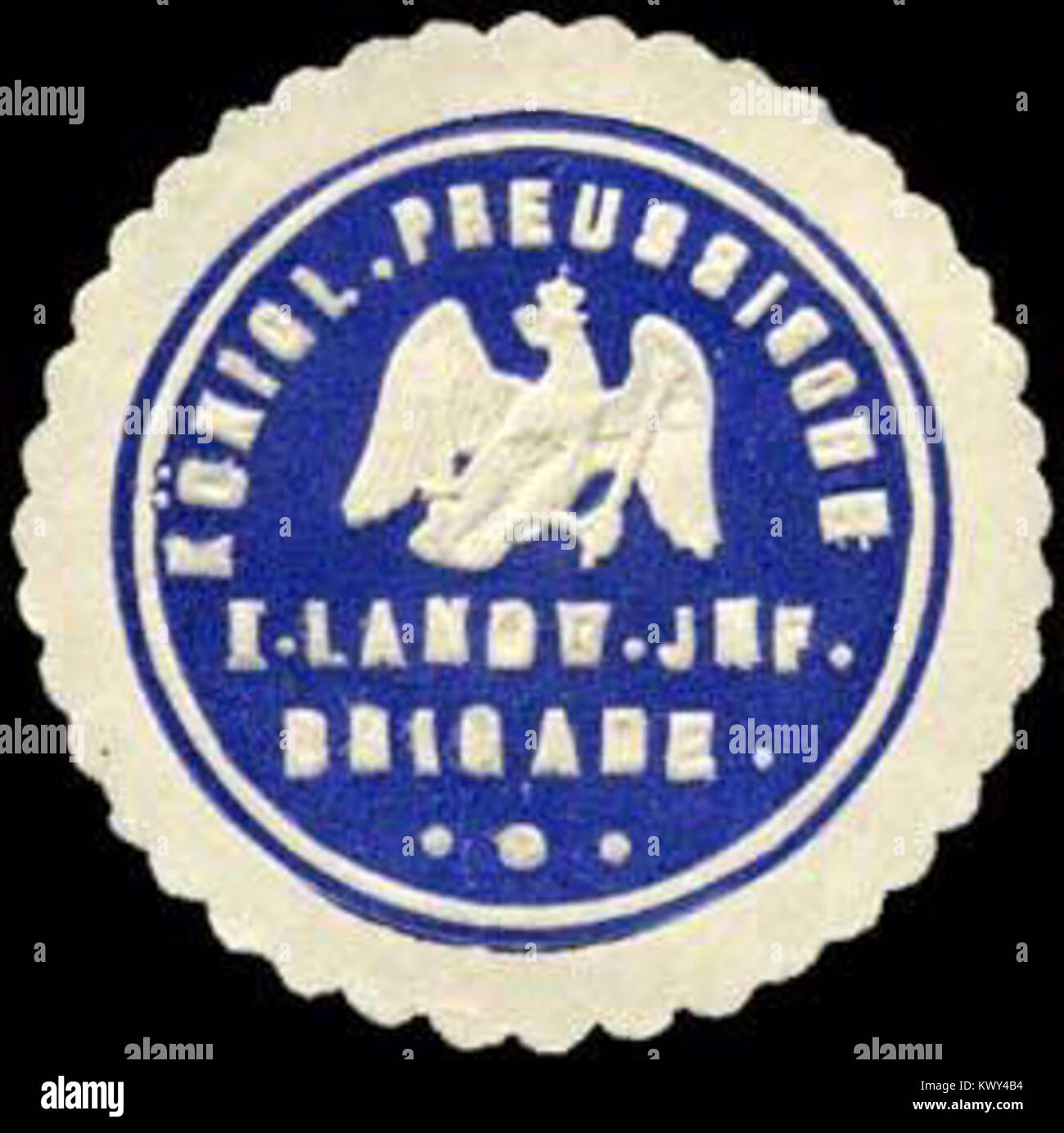 This seal mark represents the Royal Prussian First Landwehr Infantry ...