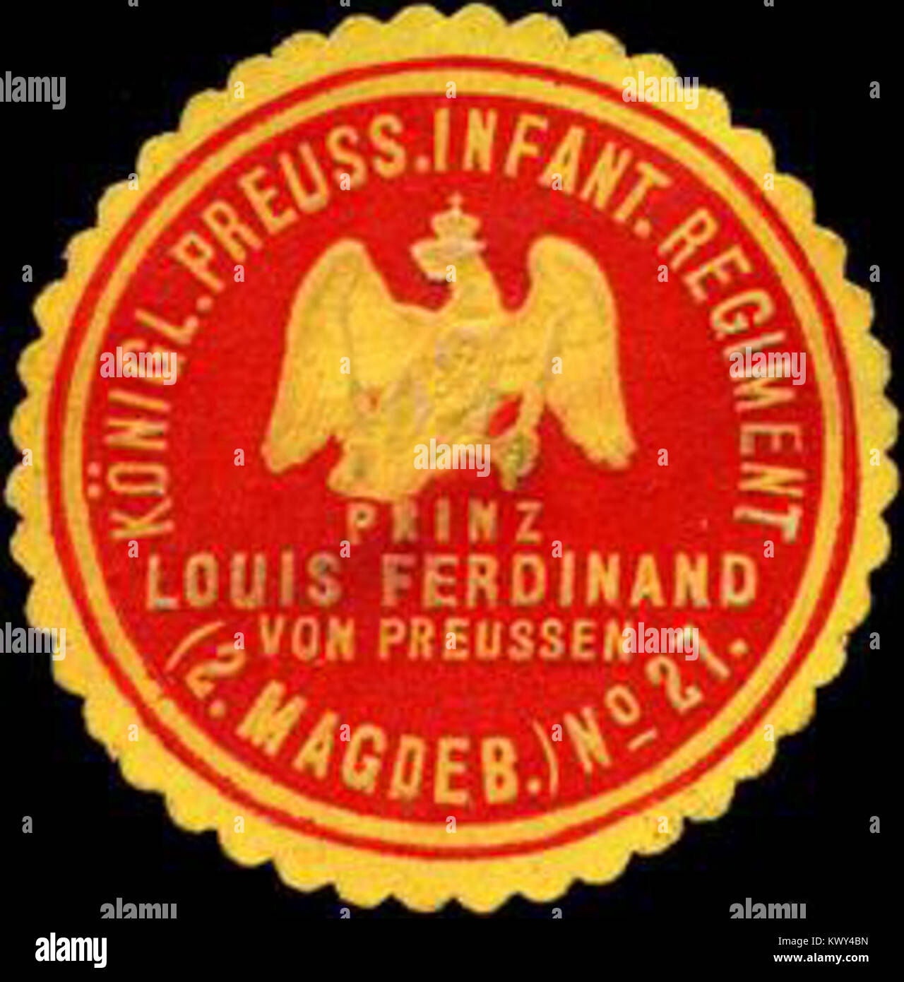 The seal represents the Prussian Infantry Regiment Prince Louis ...