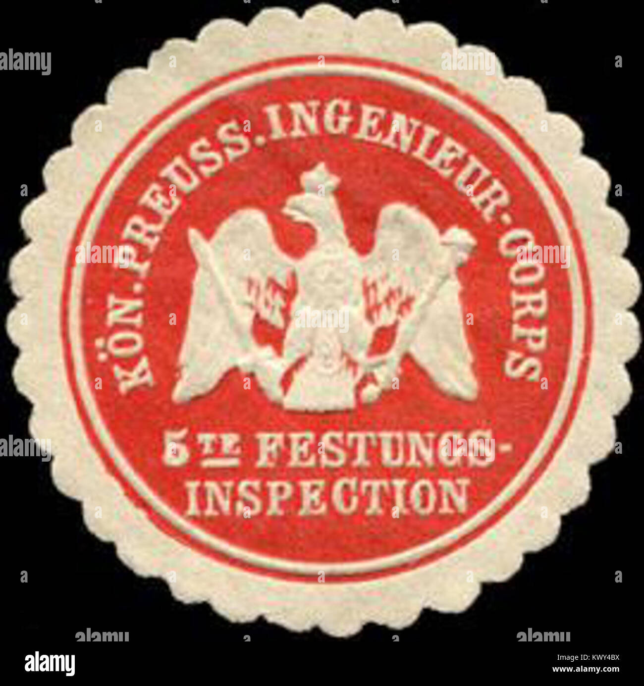 A stamp from the Royal Prussian Engineering Corps, featuring the ...