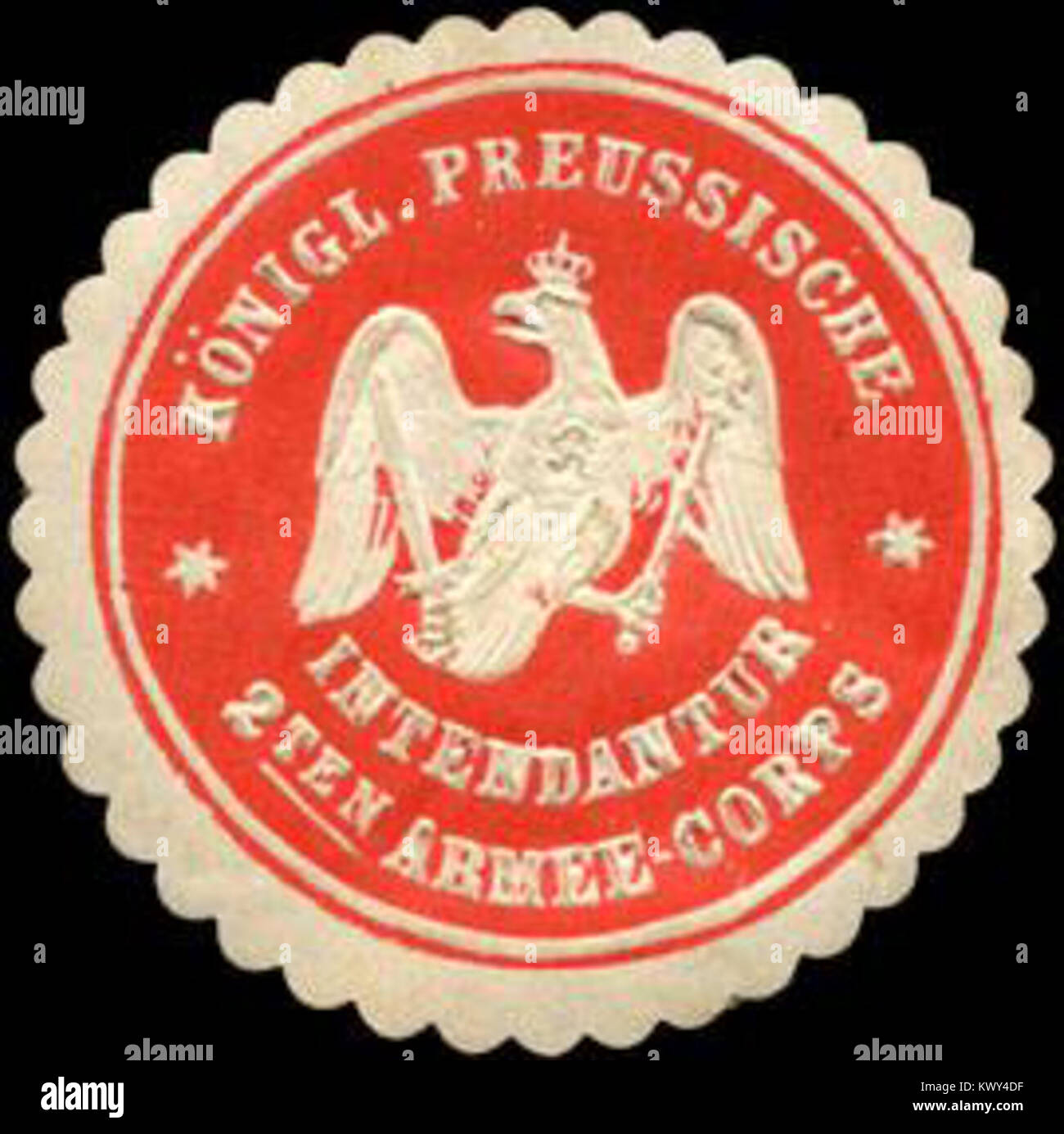 The image shows a sealing stamp labeled “Königlich Preussische ...