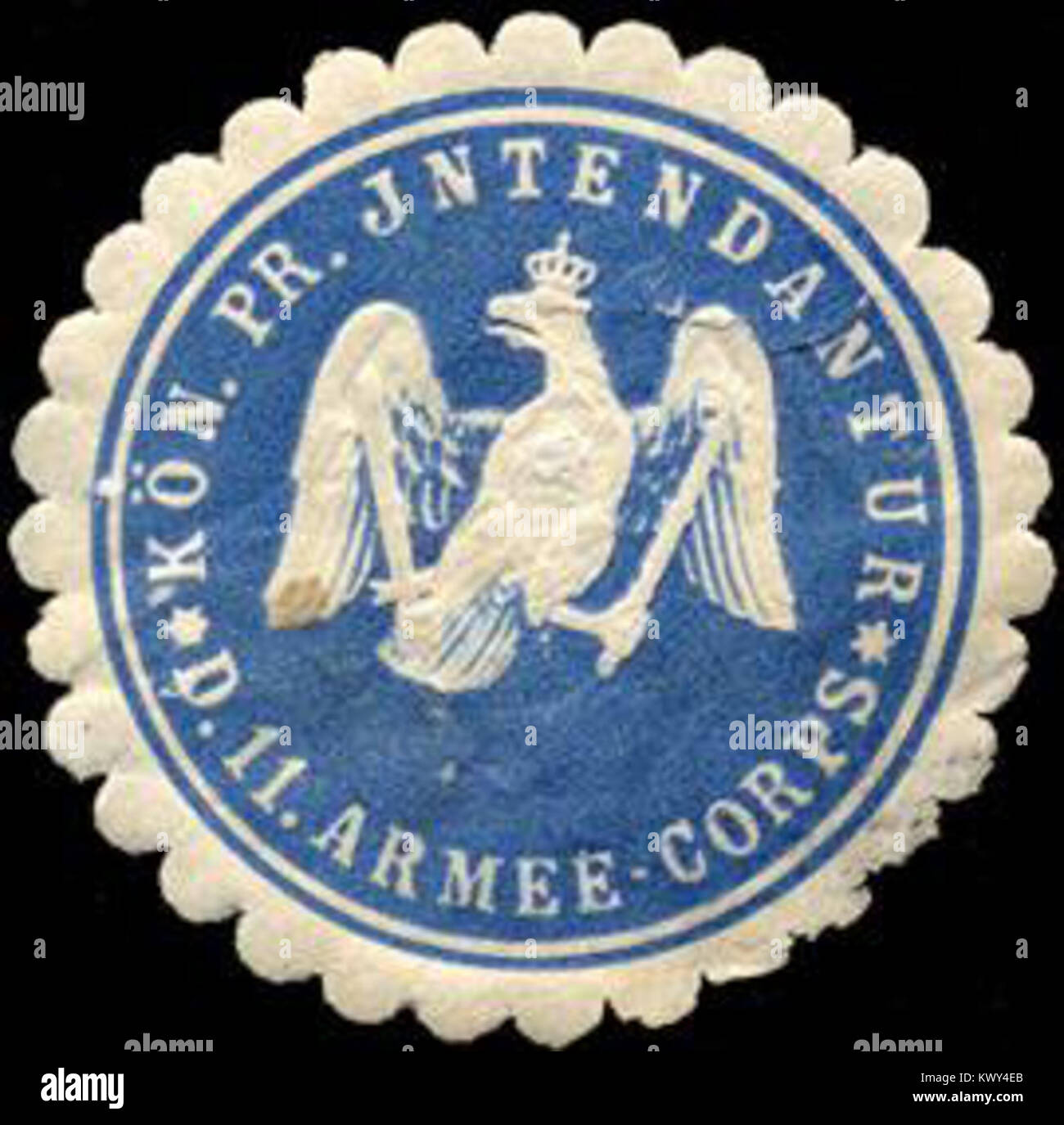 This image shows a seal used by the Royal Prussian Intendantur of the ...