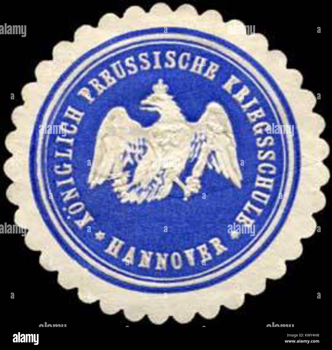 A seal from the Royal Prussian War School in Hannover, representing the ...