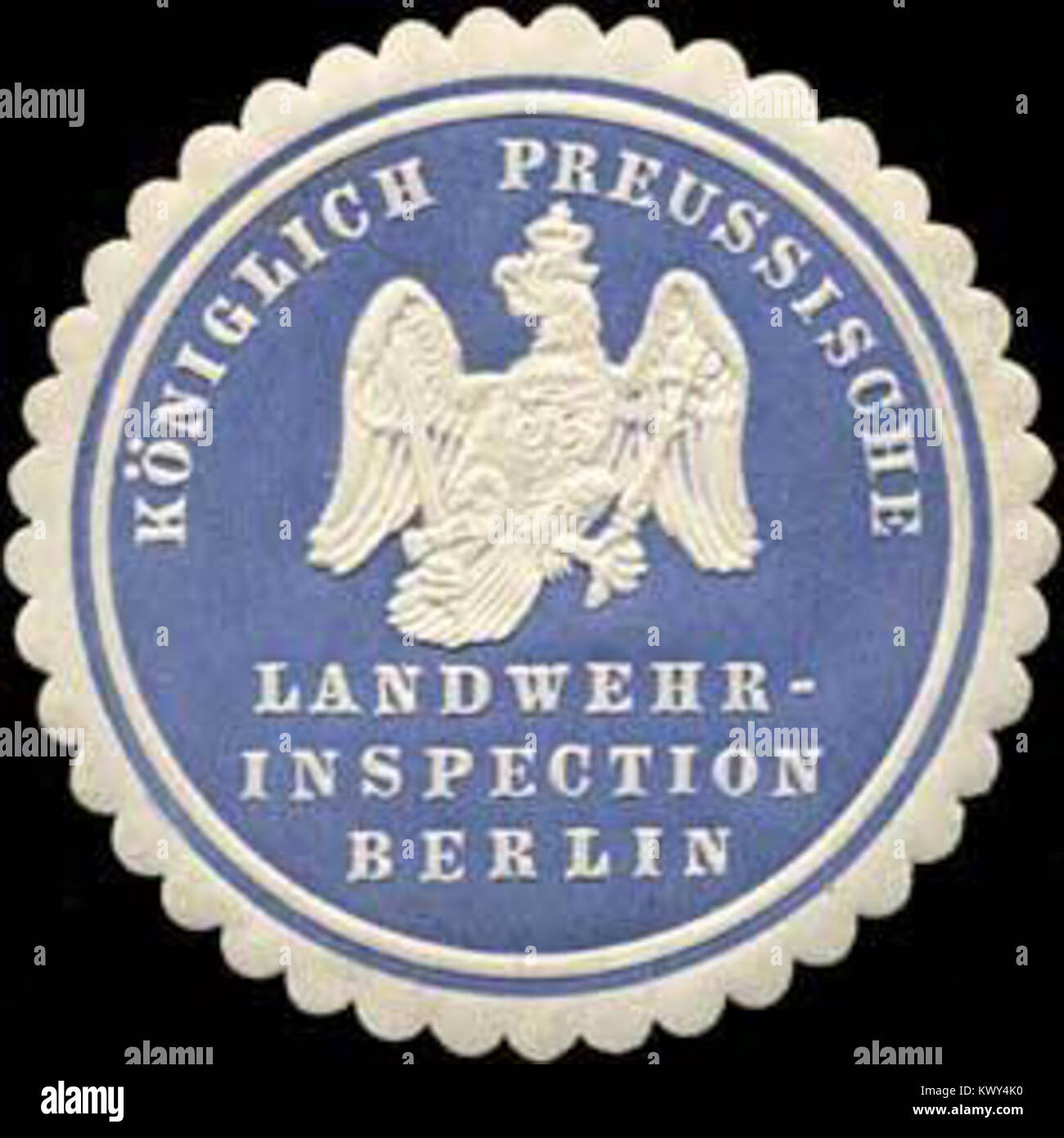 The Siegelmarke (seal mark) of the Royal Prussian Landwehr Inspection ...