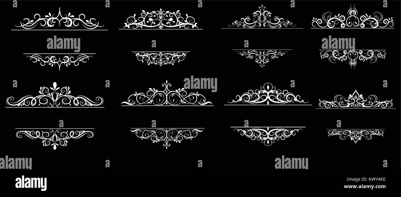 Vintage vector swirl frame set Stock Vector Image & Art - Alamy