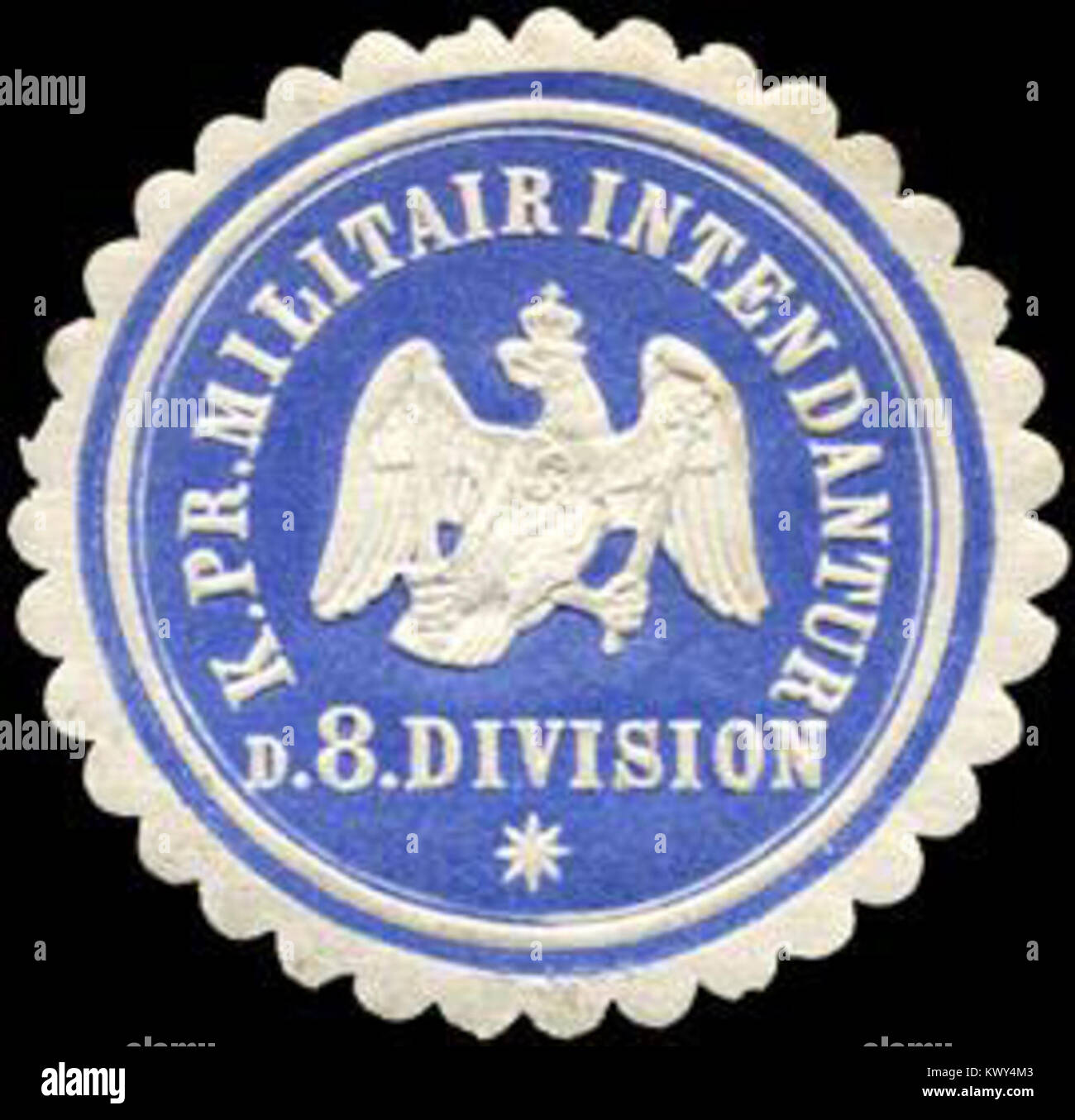 This is a military sealing stamp of the Royal Prussian 8th Division’s ...