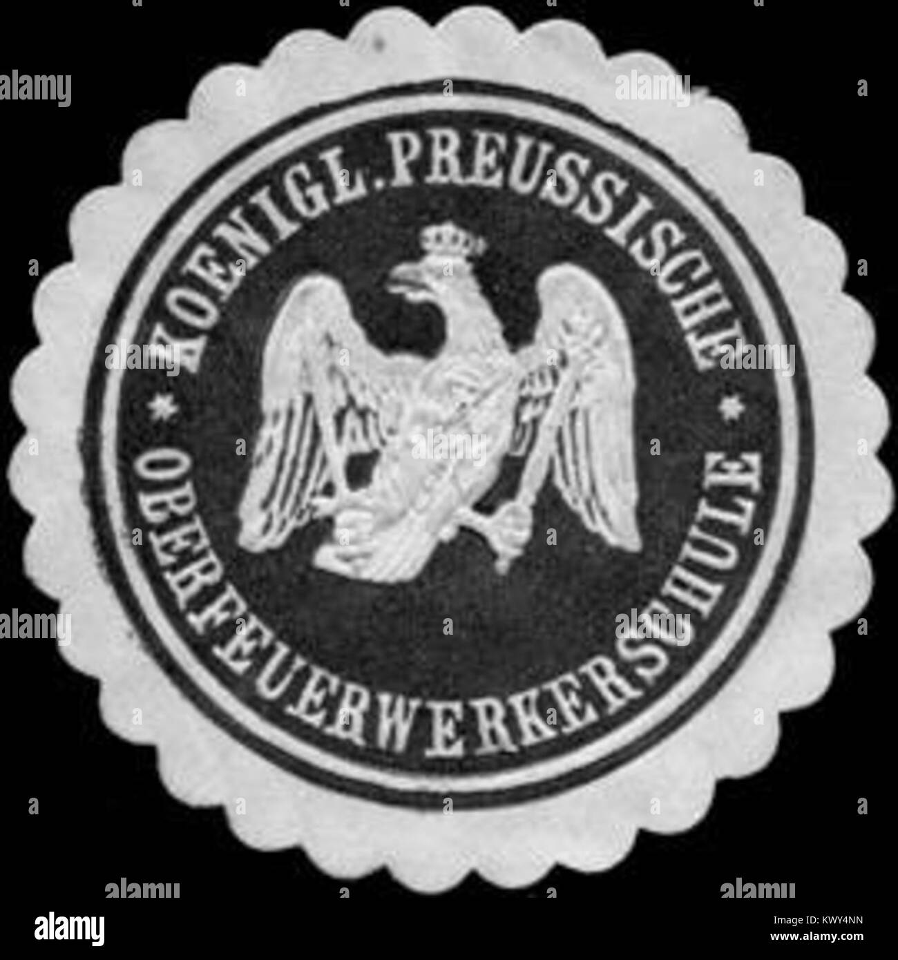 A seal from the Royal Prussian Senior Artillery School, representing ...